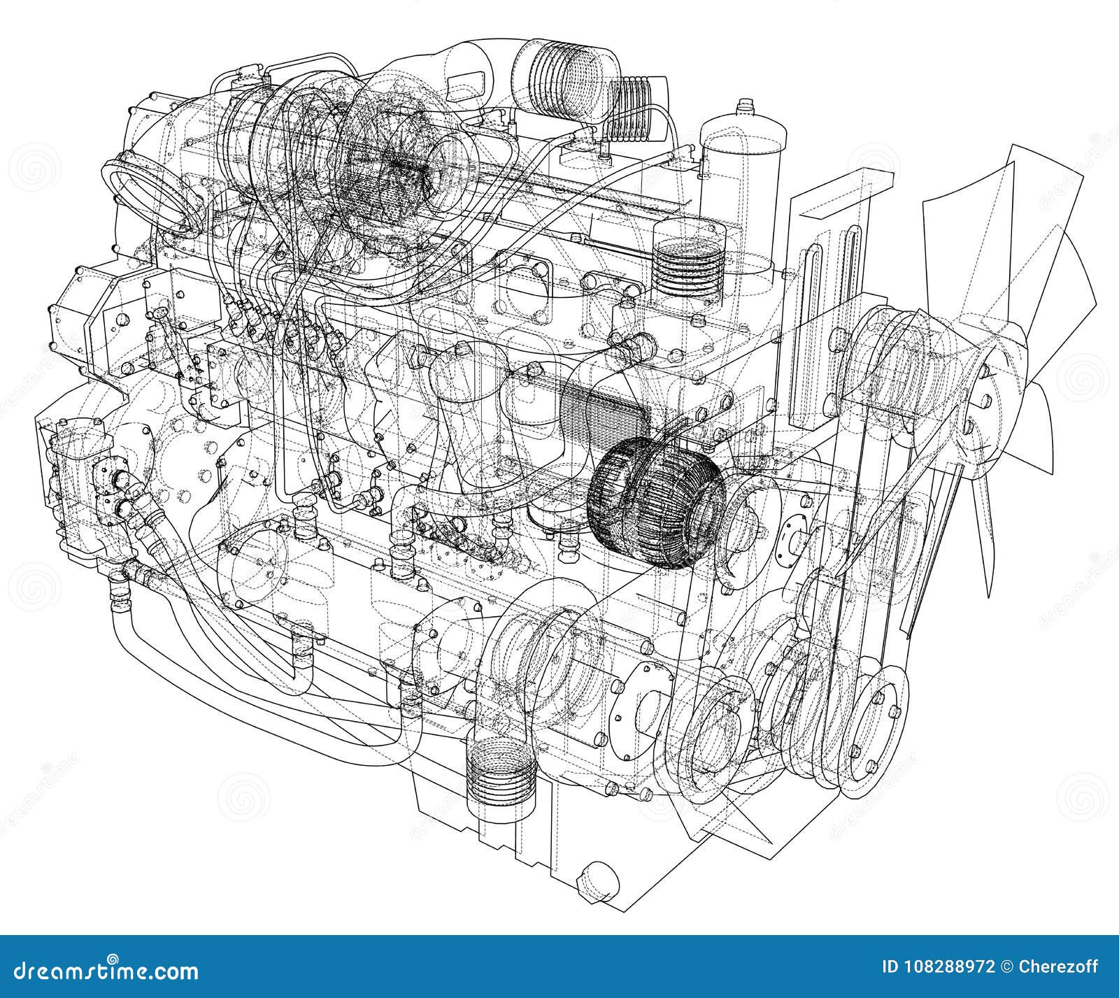 Engine Vector Art
