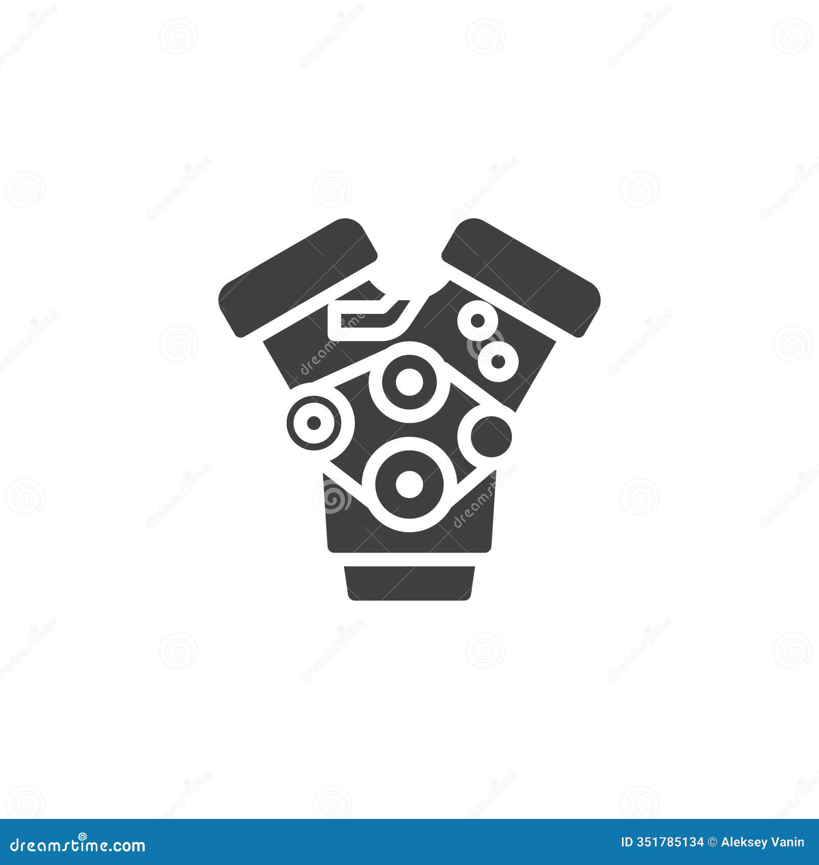 Car engine vector icon stock illustration. Illustration of piston ...