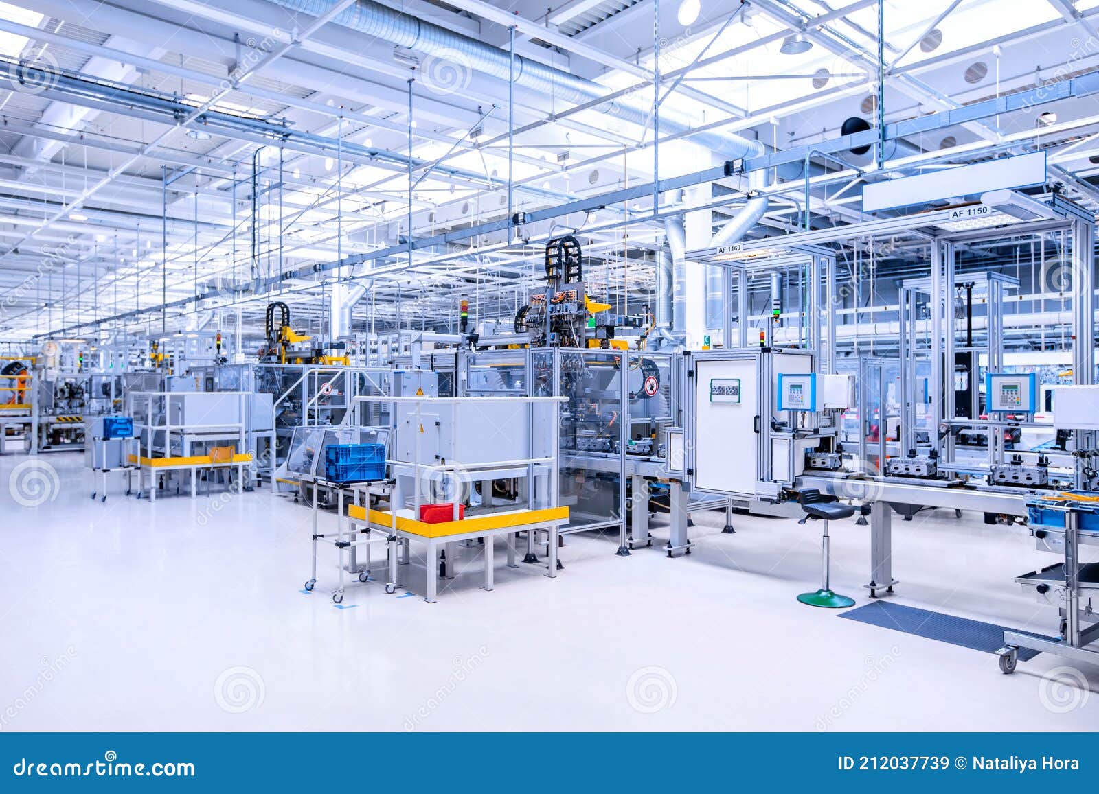 Car Engines at Conveyor Line Stock Image - Image of plant, automated ...