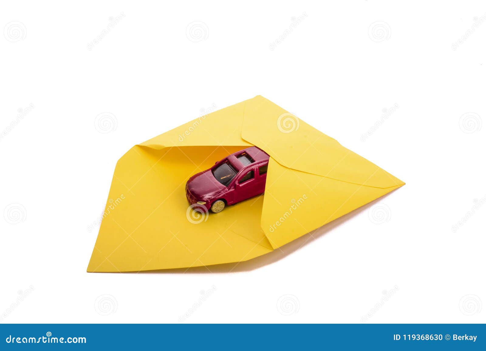 Car in an Envelope stock photo. Image of insurance, travel - 119368630