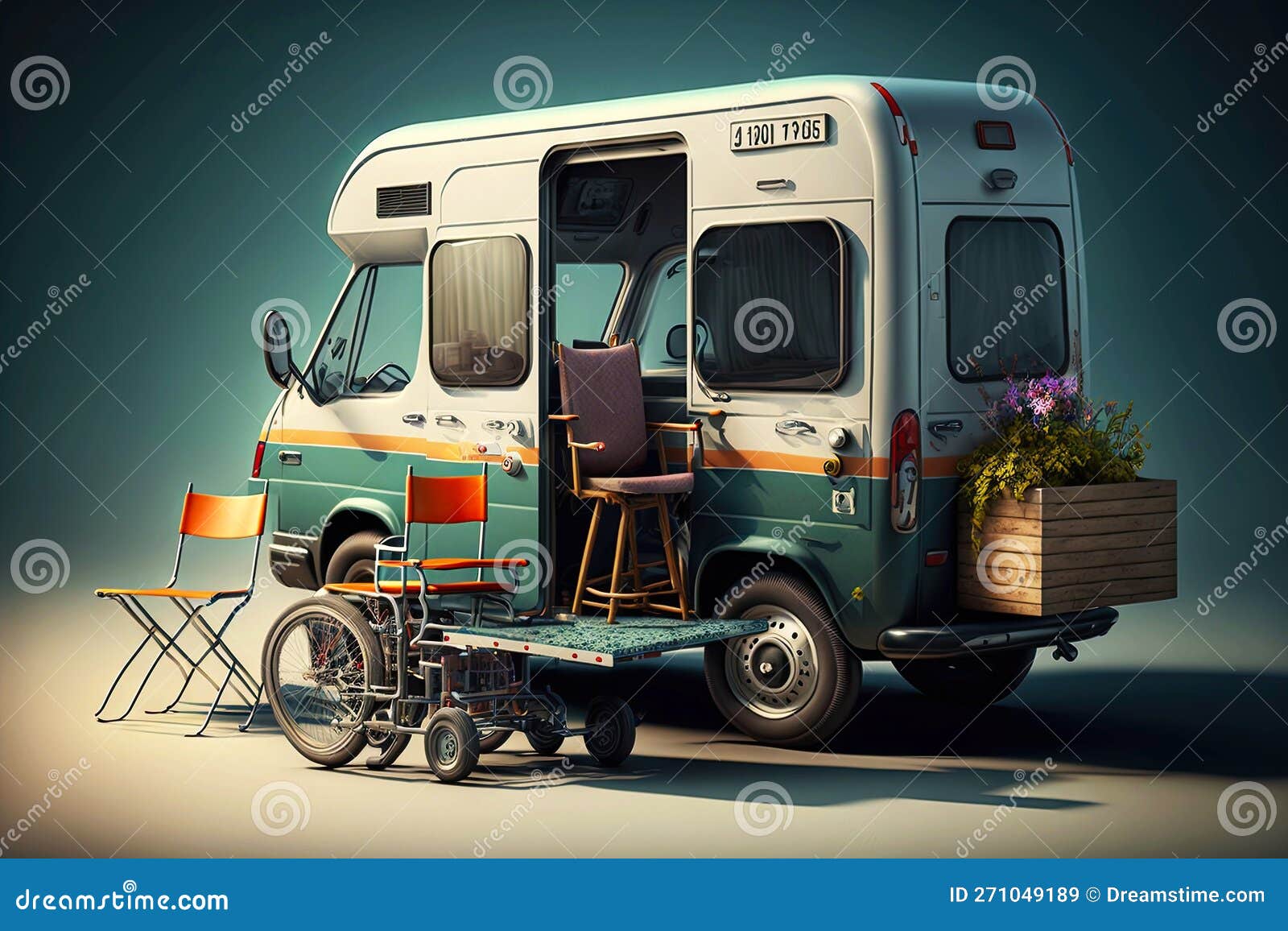 Car Equipped for Disabled Assistance Wheelchair Van Stock Image - Image ...