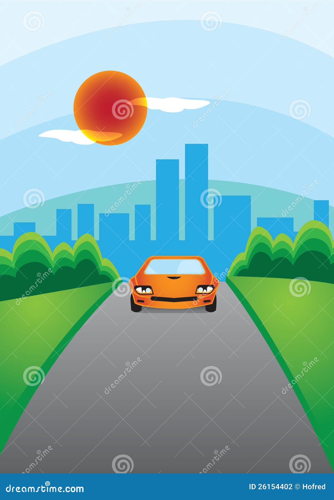 Car escape for the city stock vector. Illustration of vehicle - 26154402