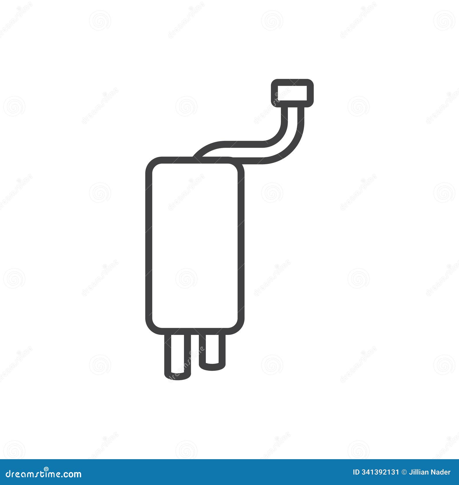 Car Exhaust Pipe Icon Simple Outline Vector Logo Stock Vector ...