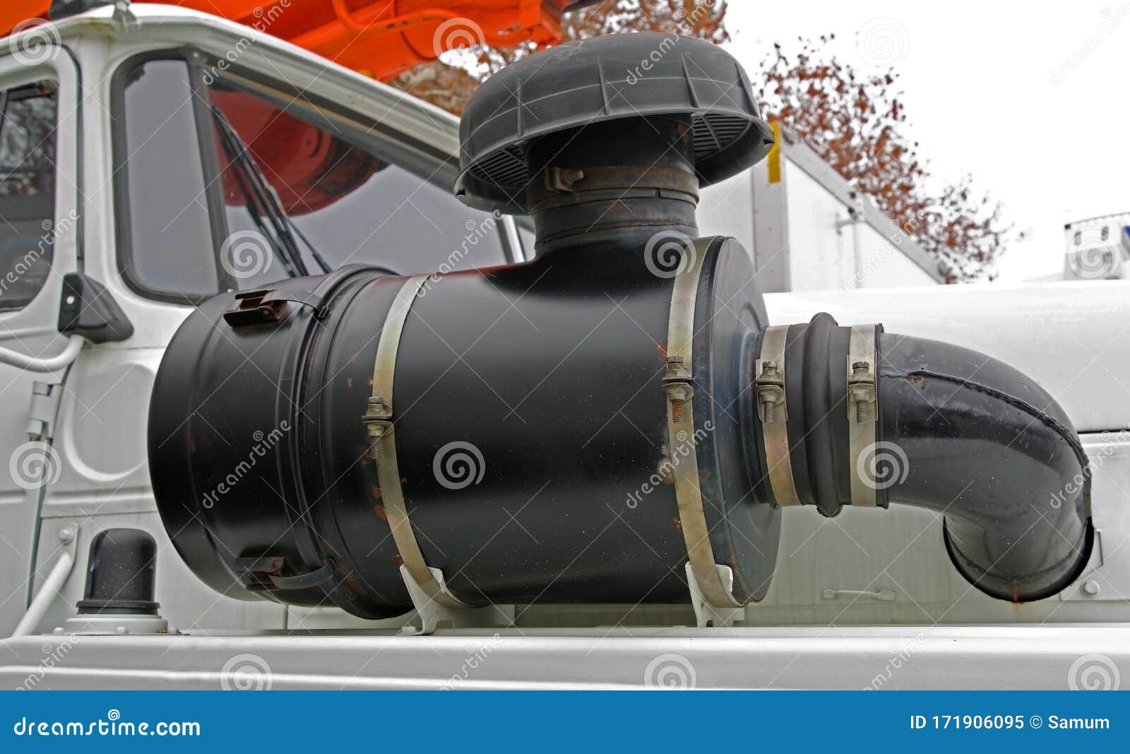 Car Exhaust Pipe with Muffler Engine Stock Image - Image of pipe ...