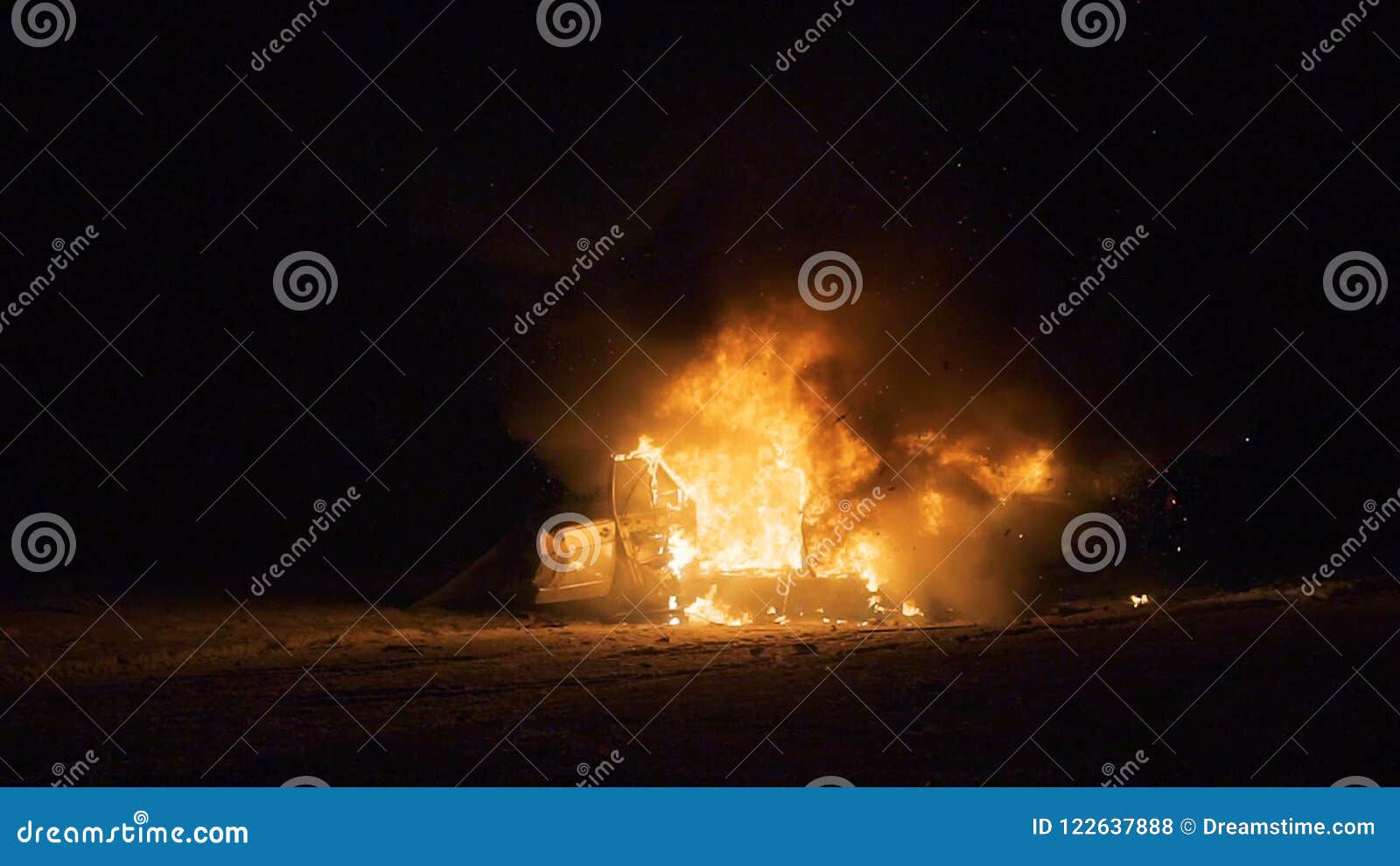Car on Fire, Burning Car, Car Explosion, Car Crash Accident Stock ...