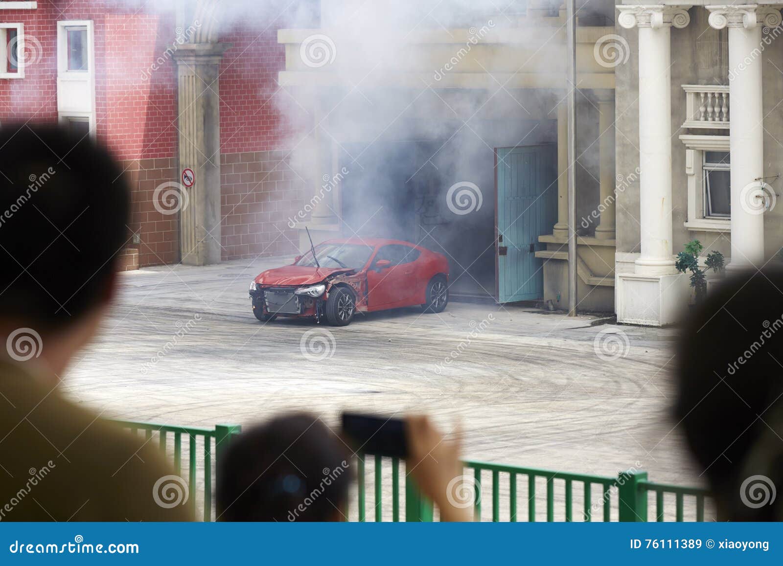 Car explosion performance stock image. Image of performance - 76111389