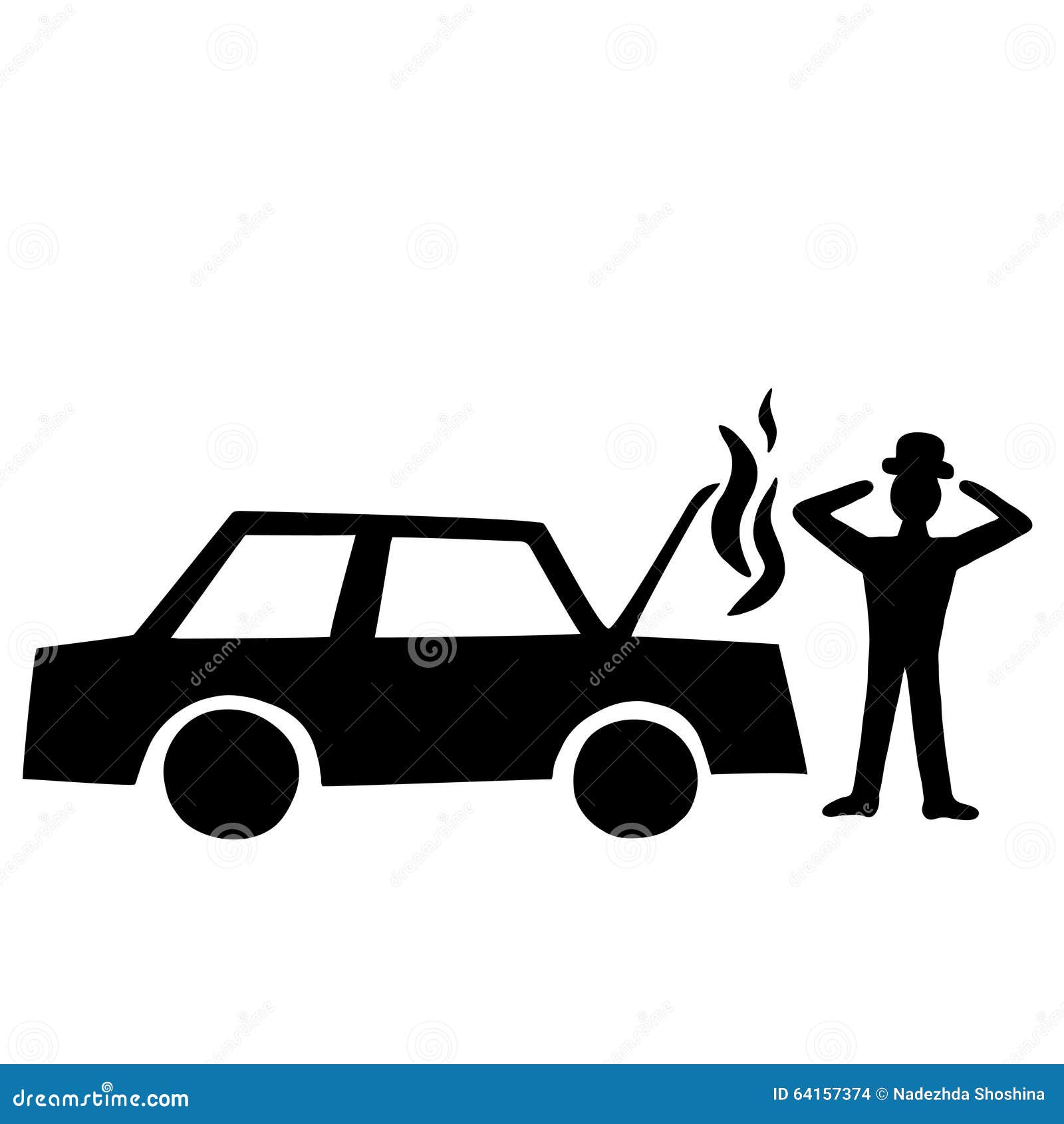 Car Failure Vector Illustration | CartoonDealer.com #64157374