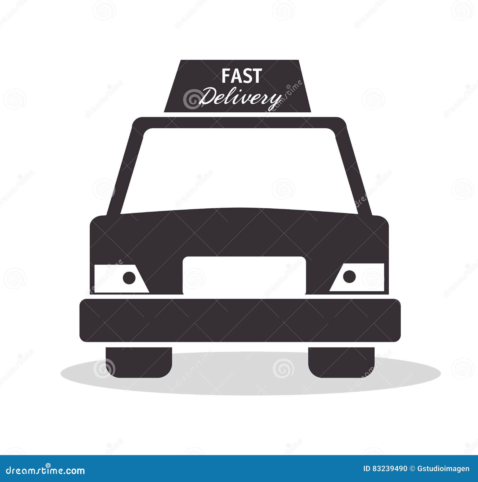 Car Fast Delivery Service Design Icon Stock Illustration - Illustration ...