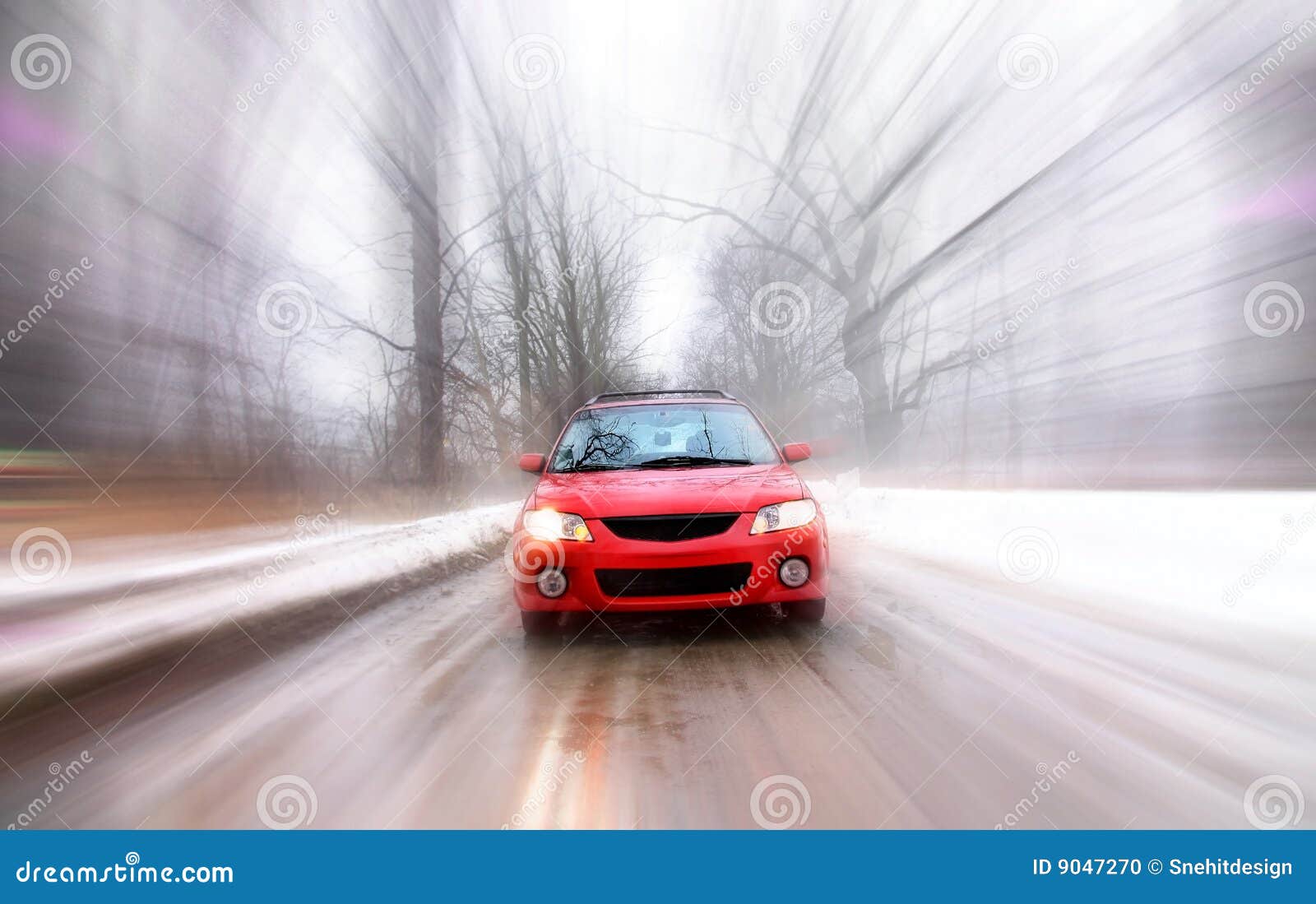 Car in Fast Motion stock photo. Image of headlight, slip - 9047270