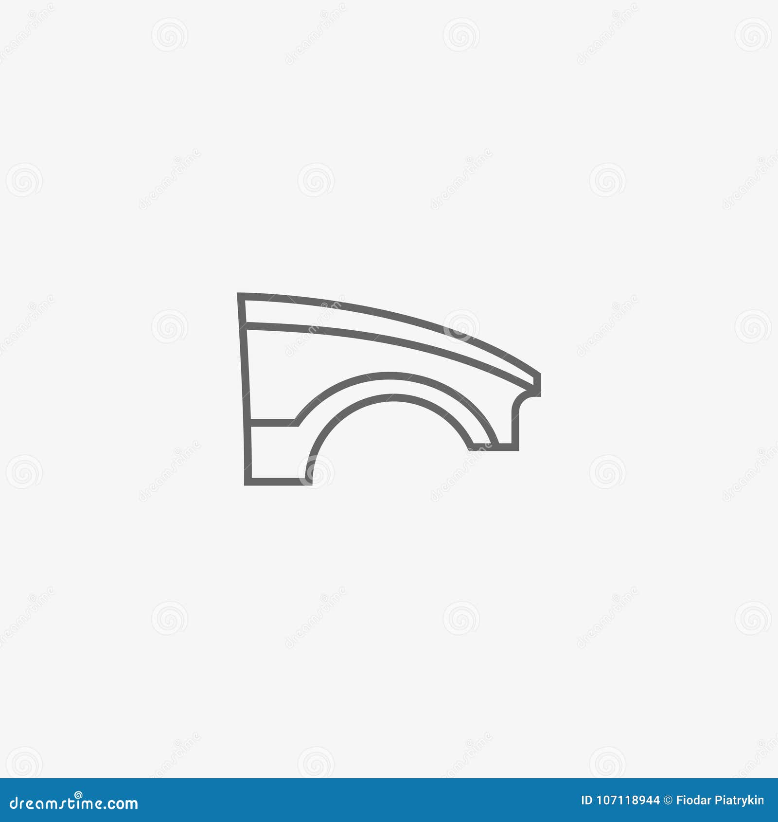 Car fender vector icon stock vector. Illustration of line - 107118944