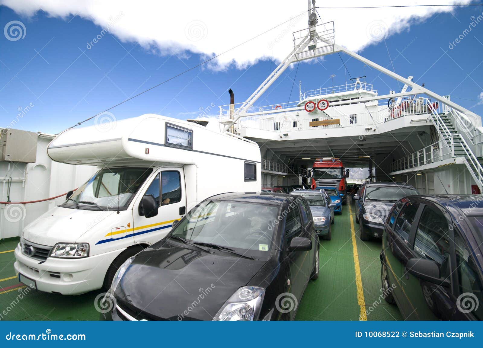 Car ferry stock photo. Image of lots, motor, cross, norwegian - 10068522