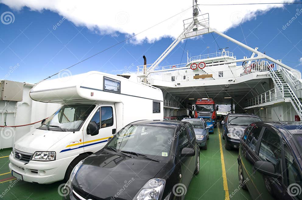 Car ferry stock photo. Image of lots, motor, cross, norwegian - 10068522