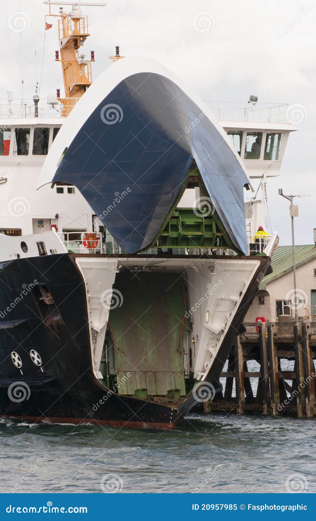 Car Ferry Opening Its Doors Stock Image - Image of large, port: 20957985