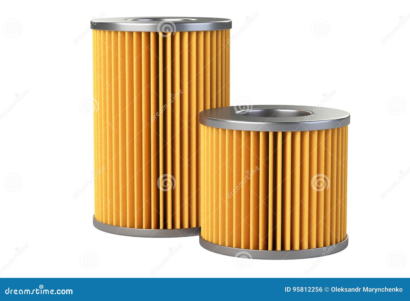 Car Filters Set, Close-up 3d Illustration. Stock Illustration ...