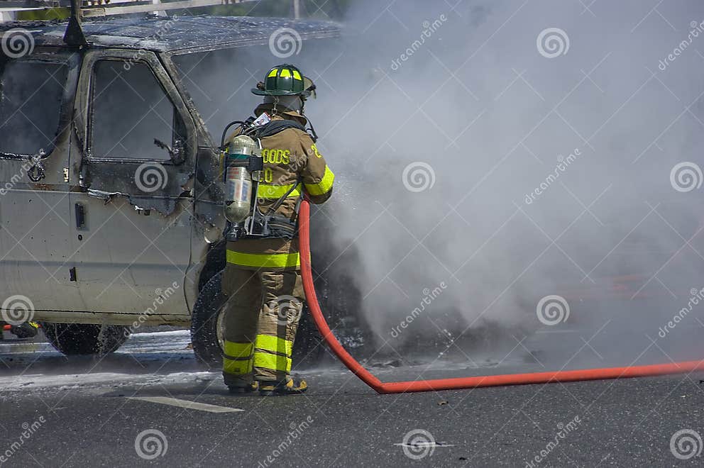 Car Fire stock photo. Image of flame, fireman, arson - 14913806