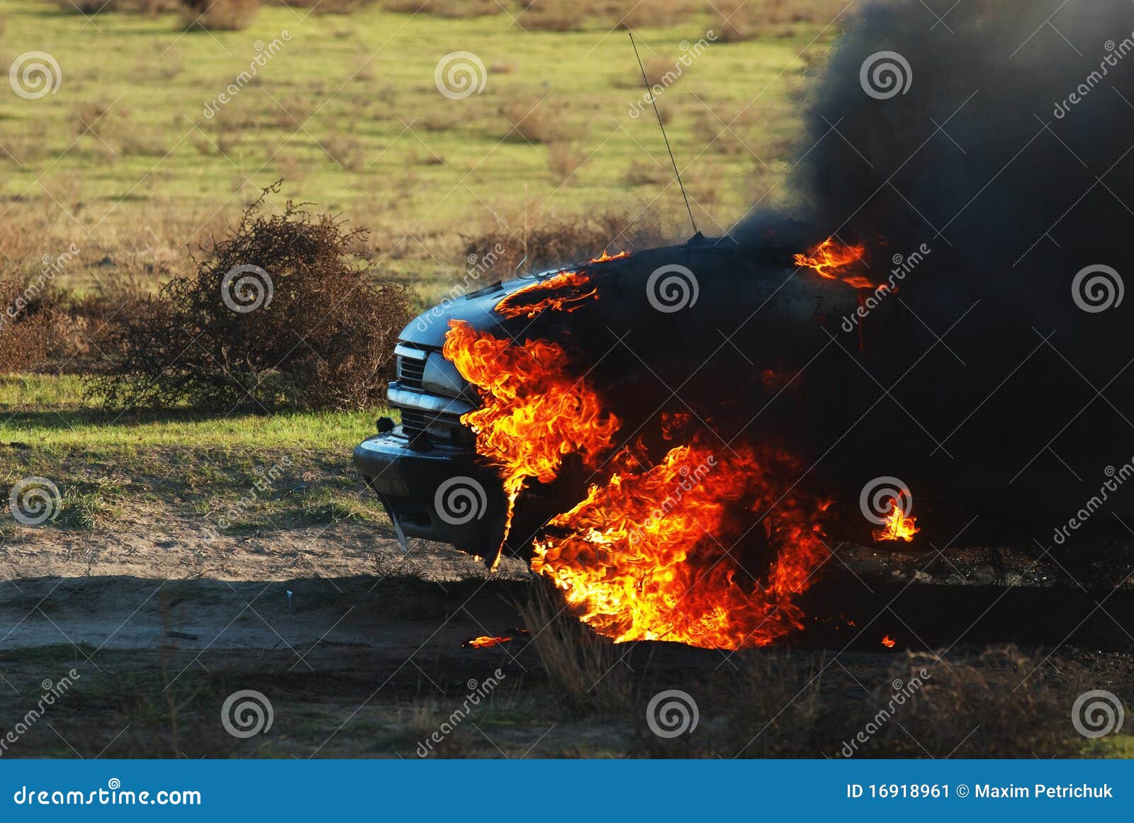 Car fire stock image. Image of flames, danger, melting - 16918961
