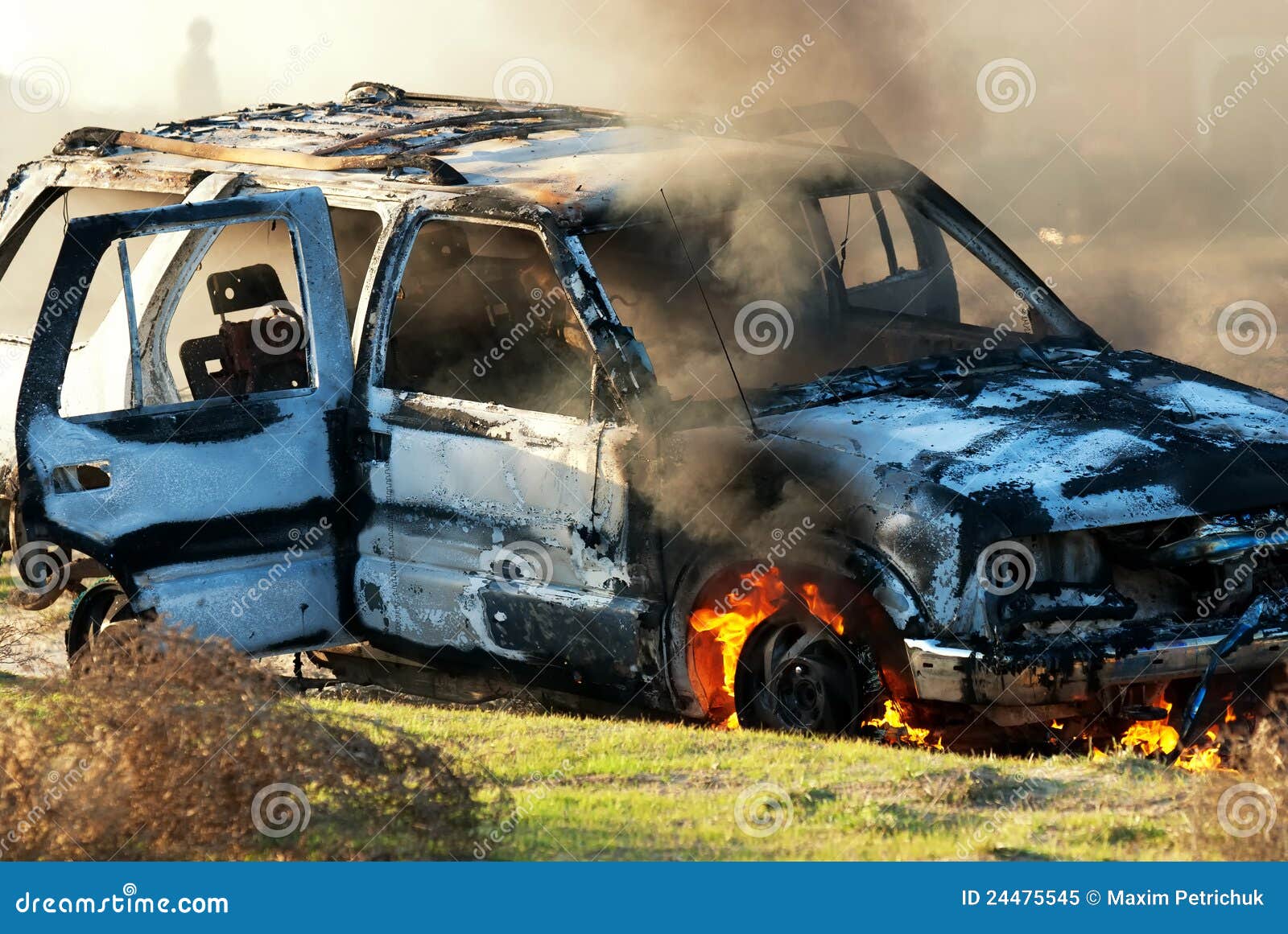 Car fire stock image. Image of action, flames, scene - 24475545