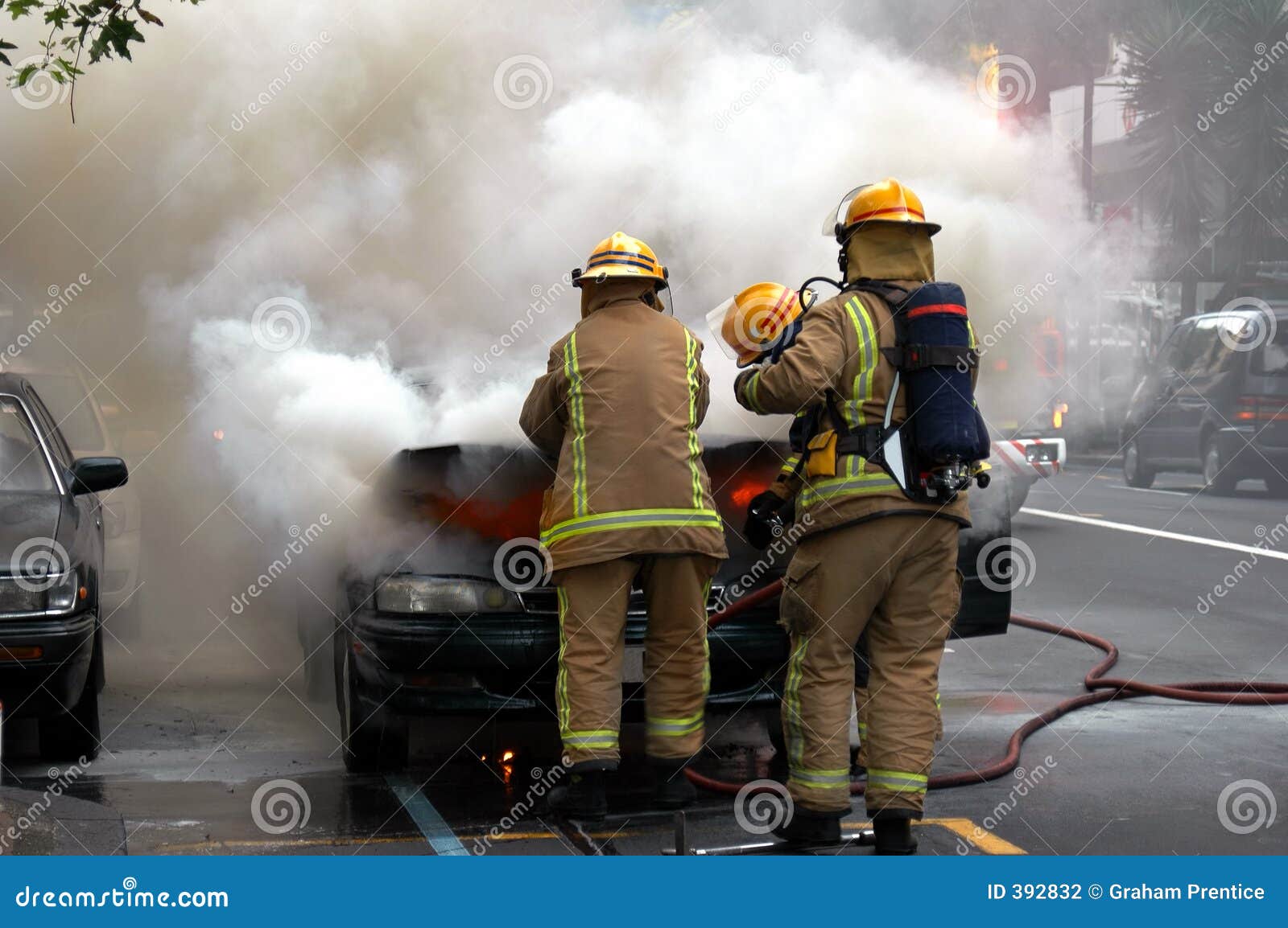 Car Fire stock photo. Image of auto, duty, overheated, breathing - 392832