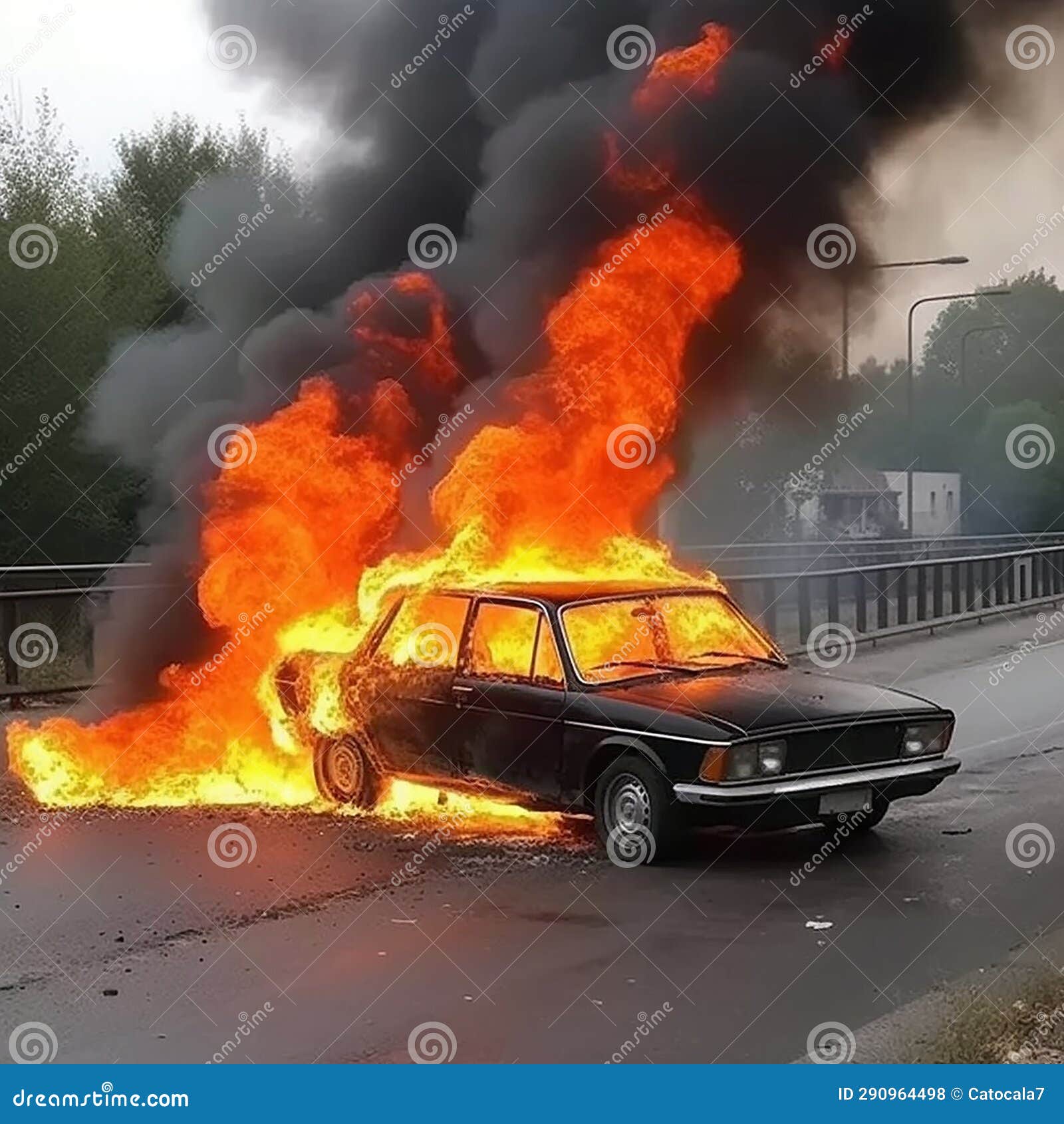 Car Fire, Car Burning, Huge Flame, Disaster, Danger, Accident ...