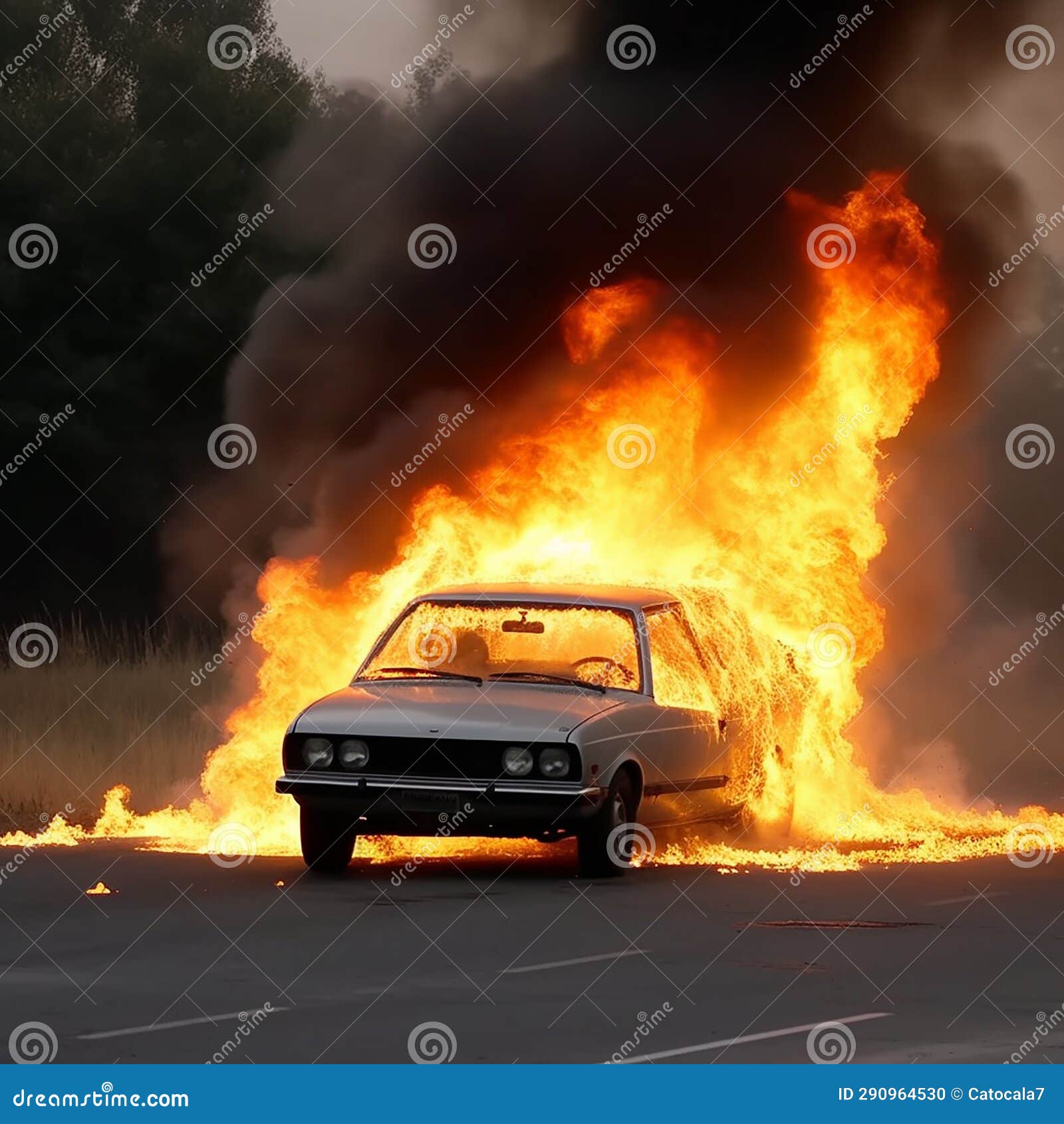 Car Fire, Car Burning, Huge Flame, Disaster, Danger, Accident ...