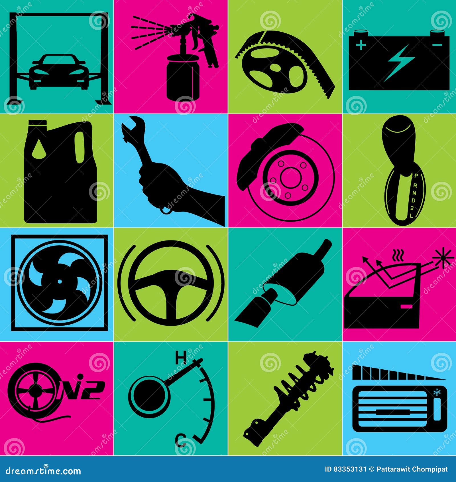 Car Fix Service Icon. Vector Graphic. Stock Vector - Illustration of ...