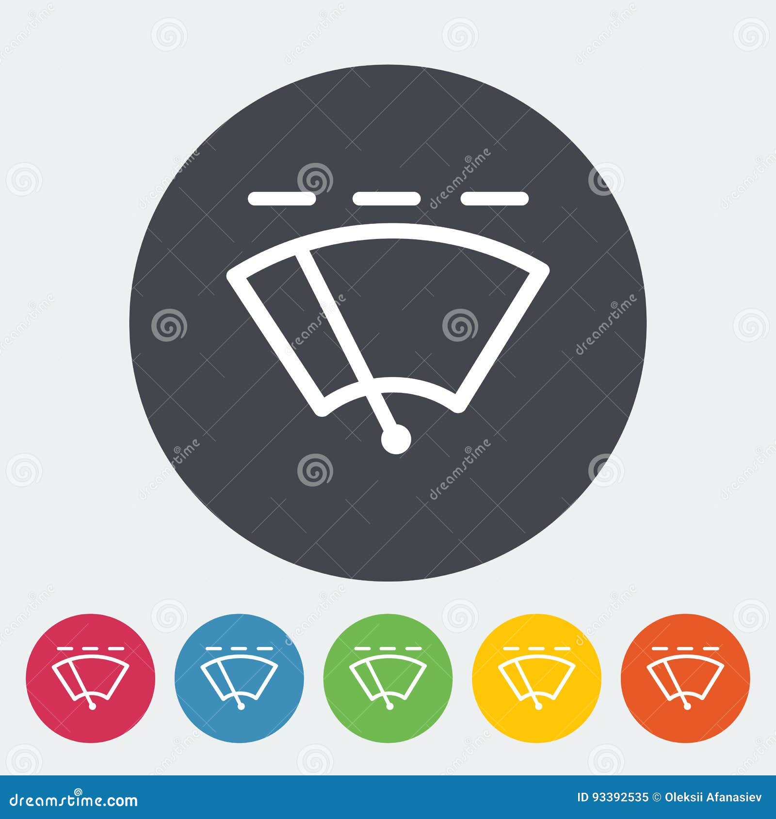 Car flat icon wiper. stock vector. Illustration of symbol - 93392535