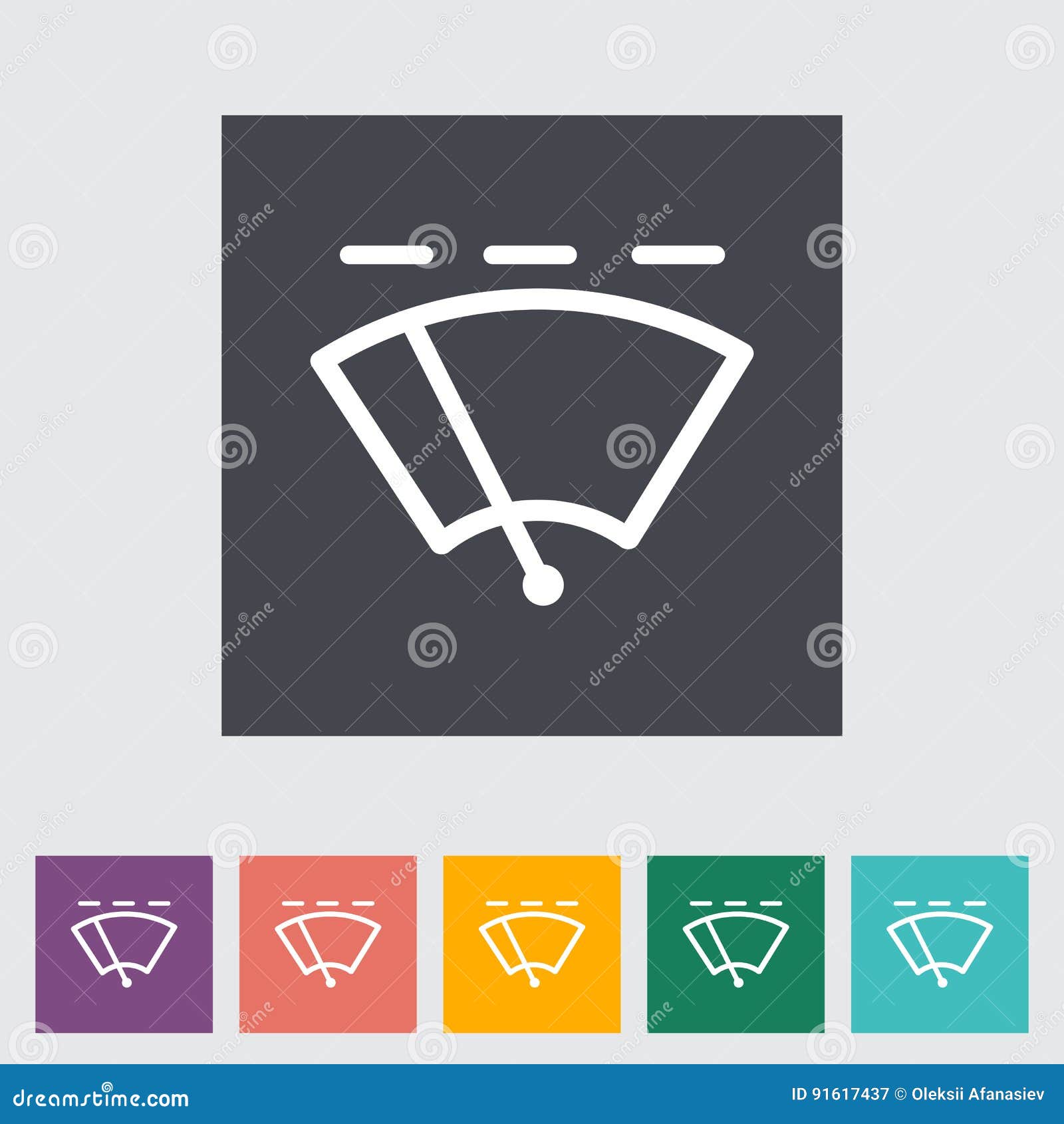 Car flat icon wiper. stock vector. Illustration of sign - 91617437