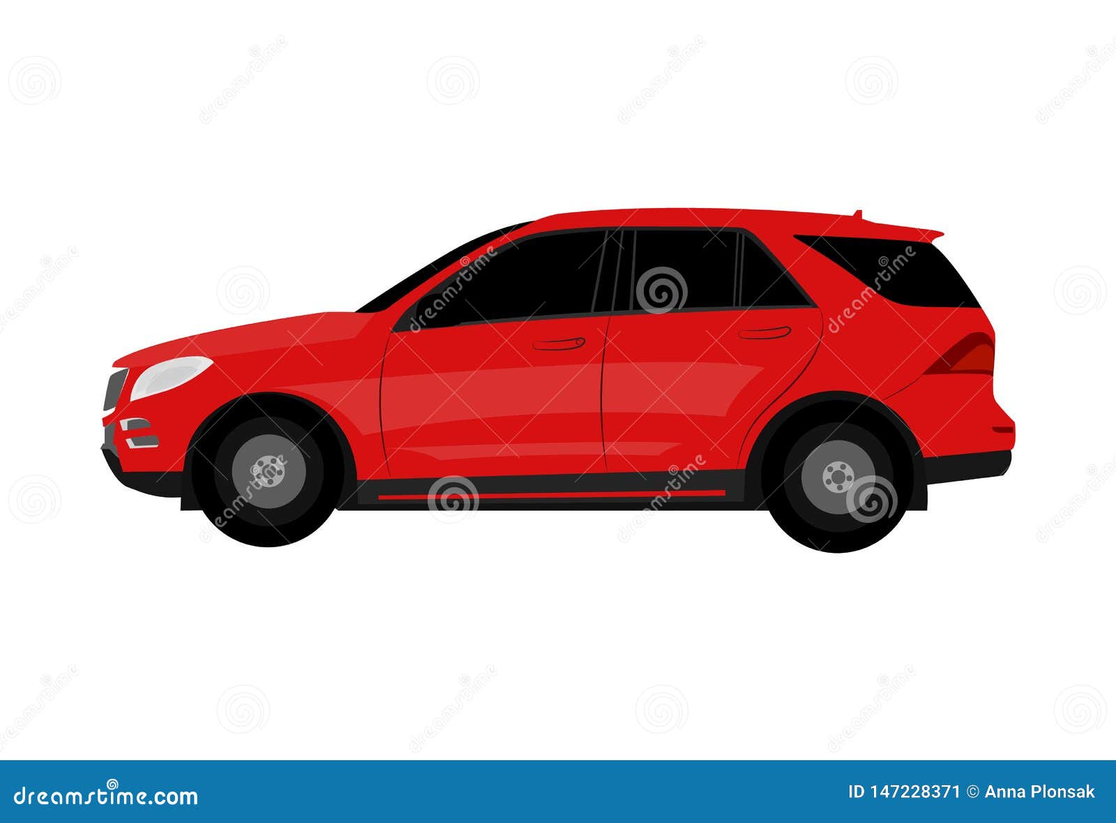 Car in flat style stock illustration. Illustration of automotive ...