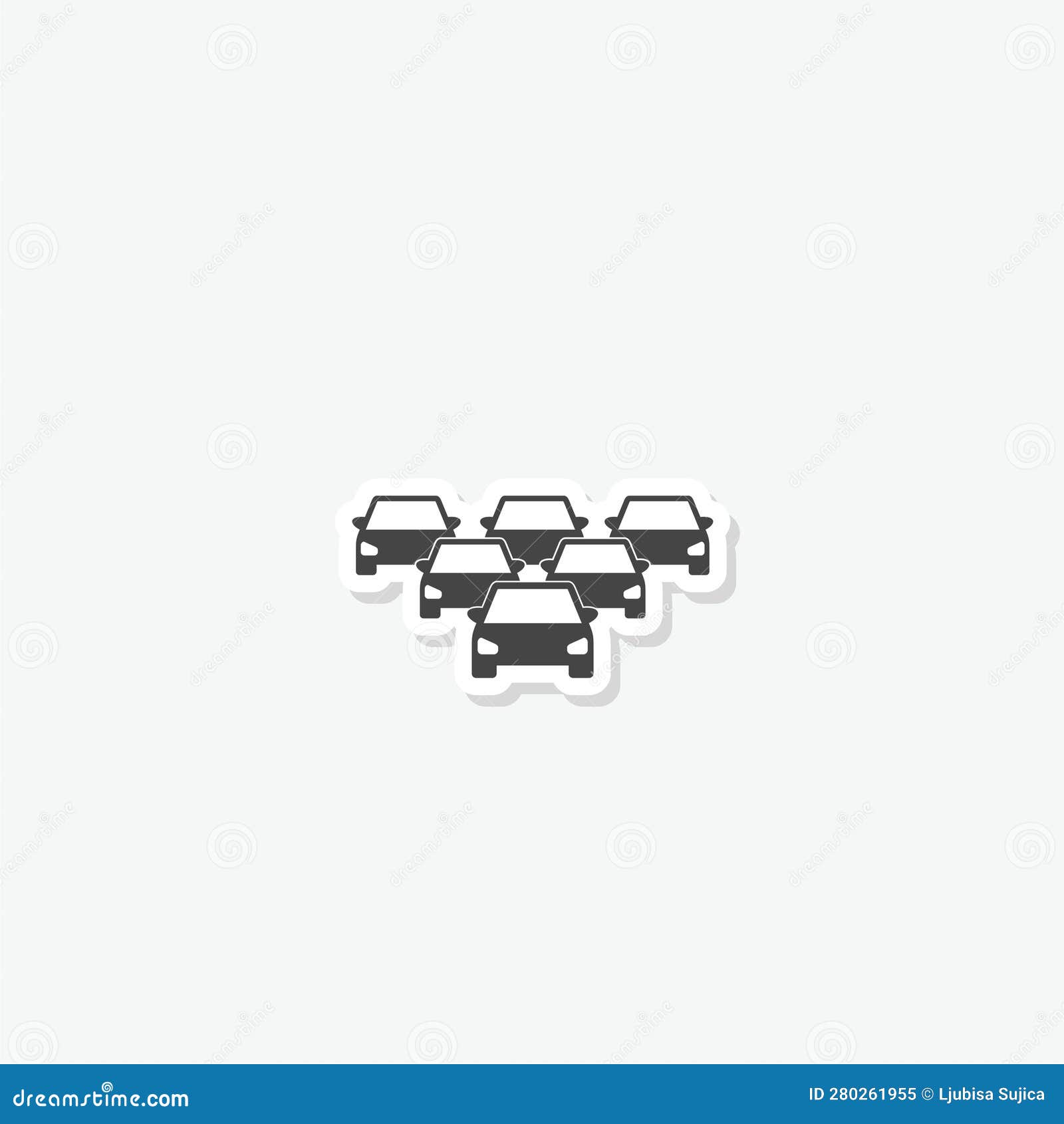 Car Fleet Graphic Sticker Icon Stock Vector - Illustration of black ...