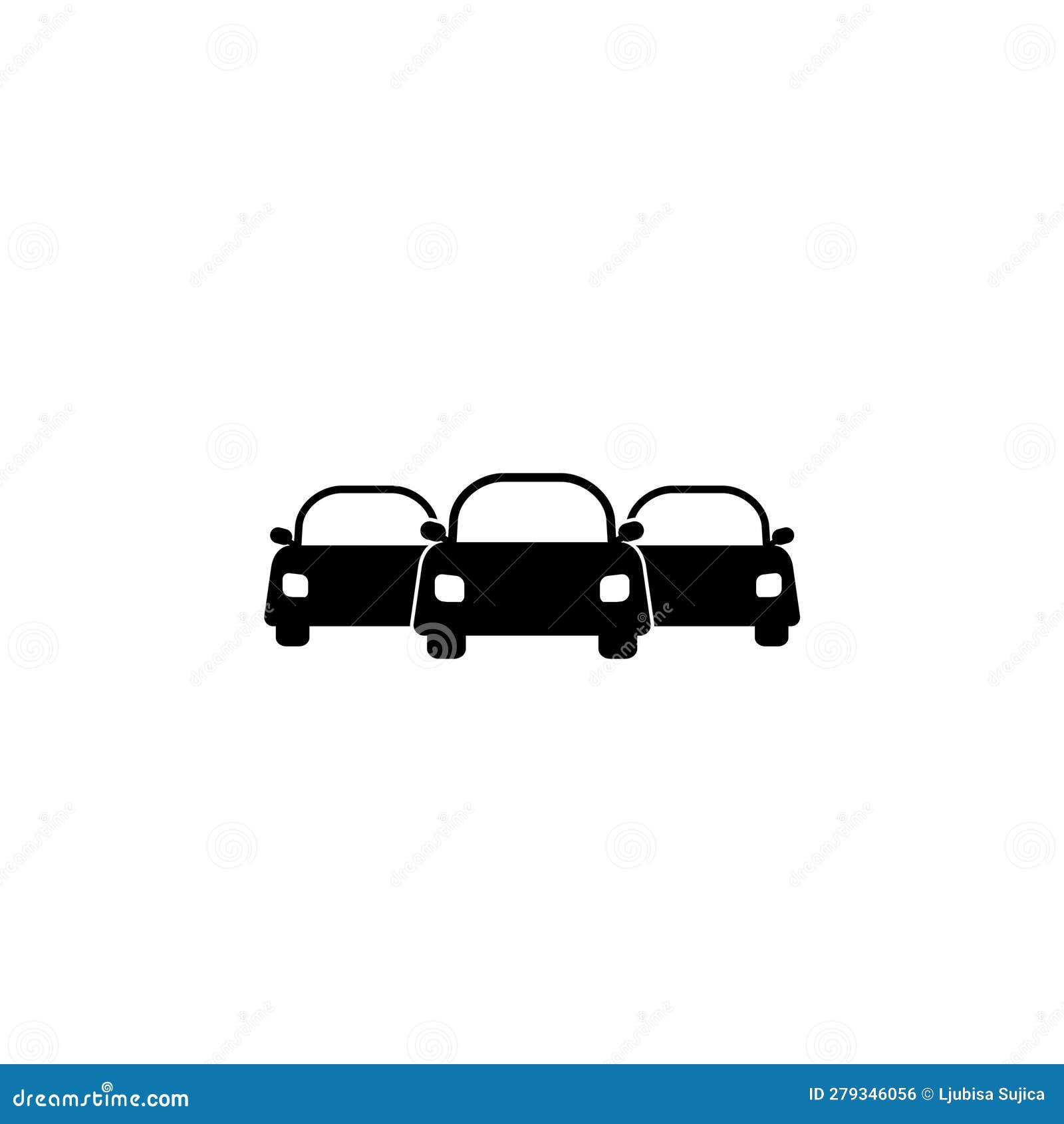 Car Fleet Icon Isolated on White Background Stock Vector - Illustration ...