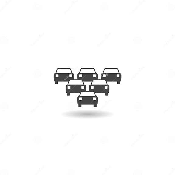 Car Fleet icon with shadow stock vector. Illustration of icon - 280900088