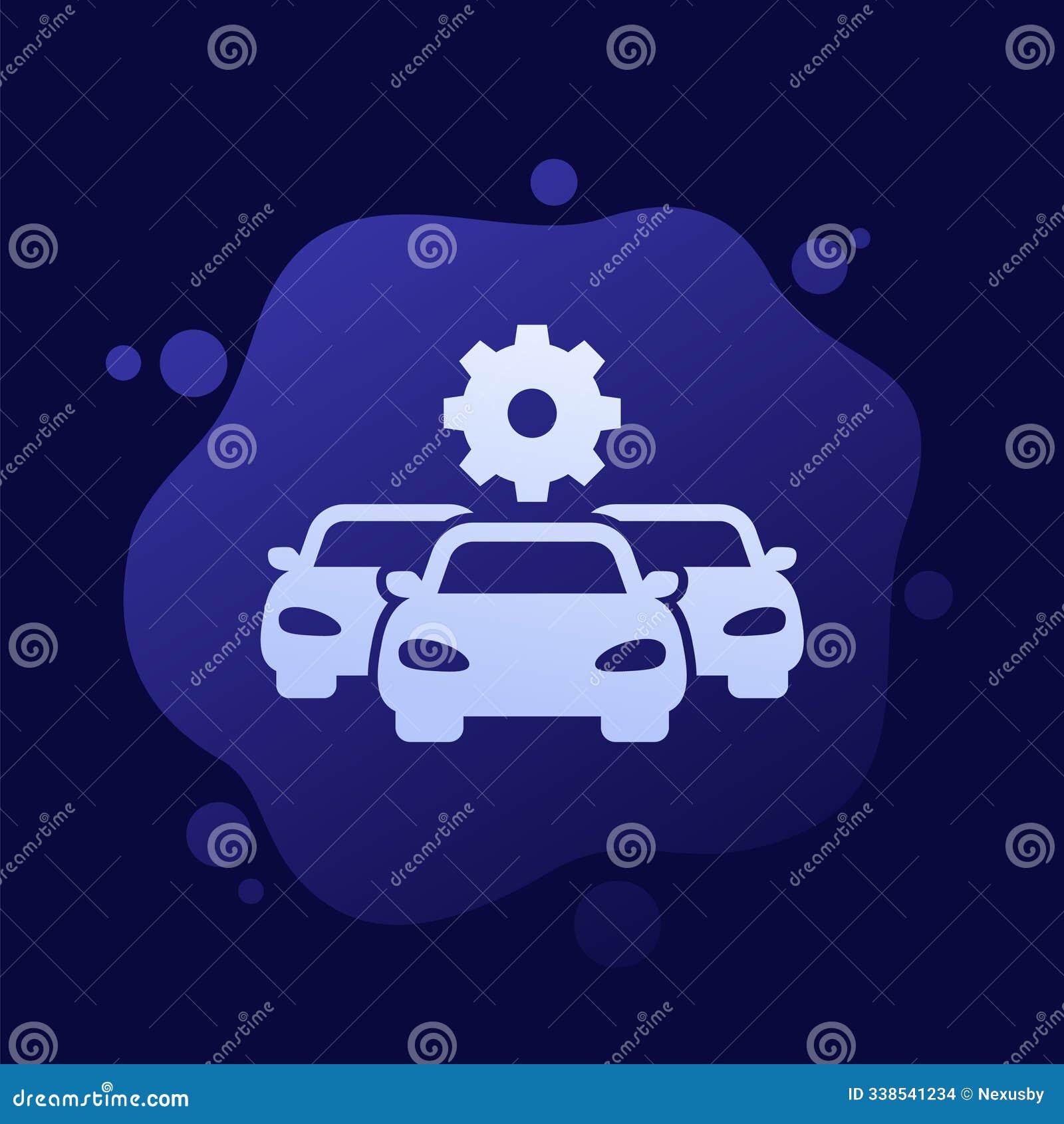 Car Fleet Management Icon, Vector Stock Vector - Illustration of ride ...