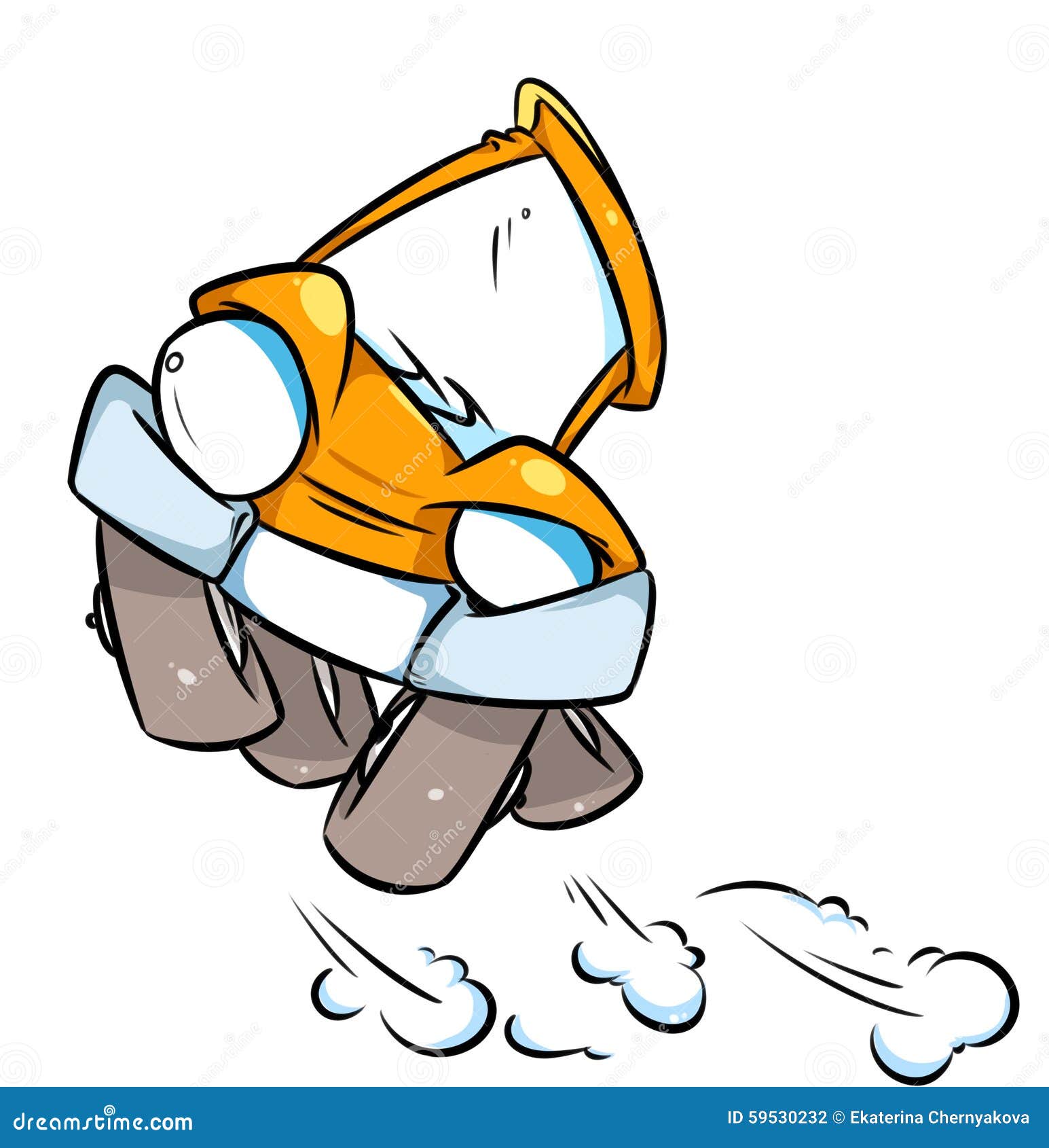 Car Flew Into A Ditch Cartoon Illustration Stock Photography ...