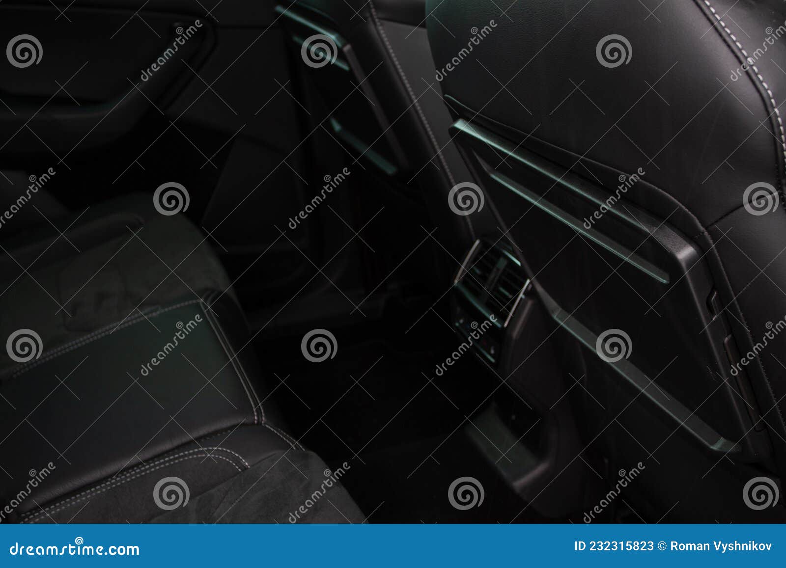 Car Folding Table Inside Modern Car Interior. Stock Image - Image of ...
