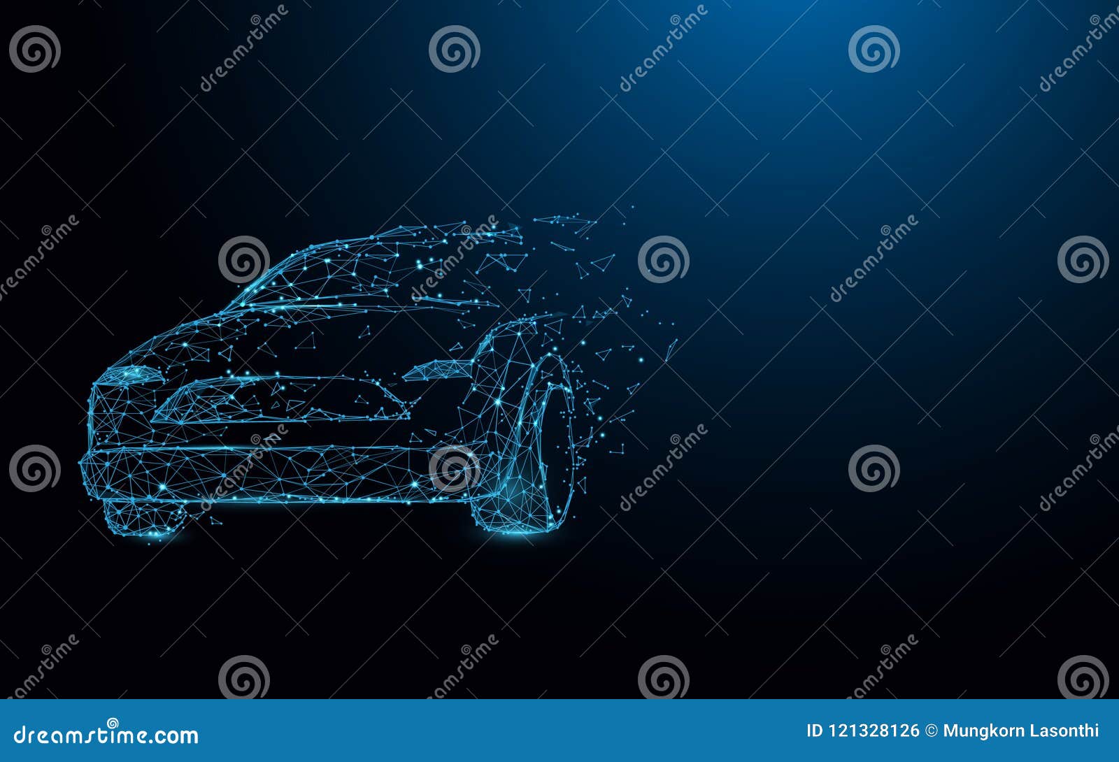 Car Form Lines, Triangles and Particle Style Design Stock Vector ...
