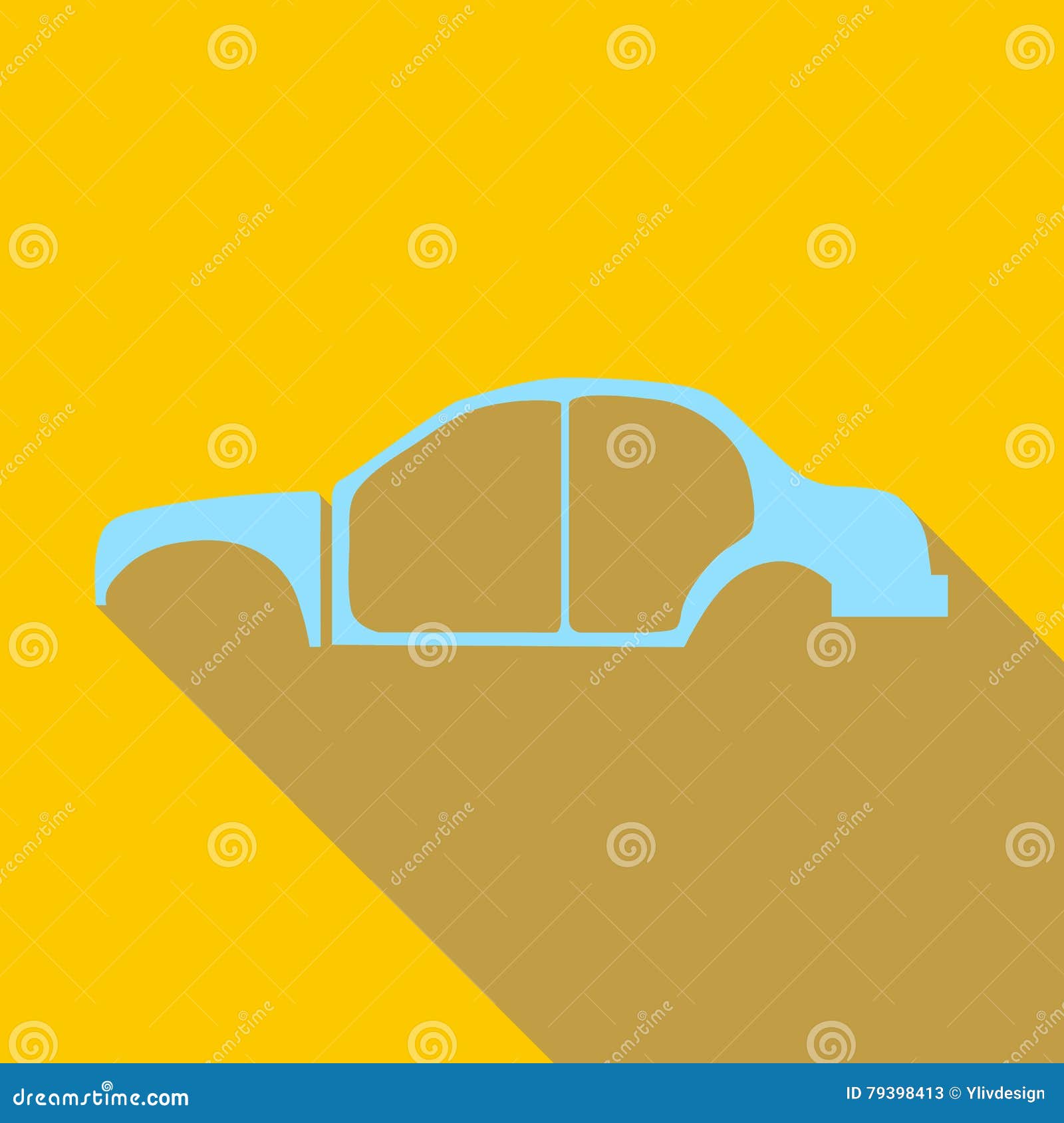 Car frame icon, flat style stock vector. Illustration of engineering ...