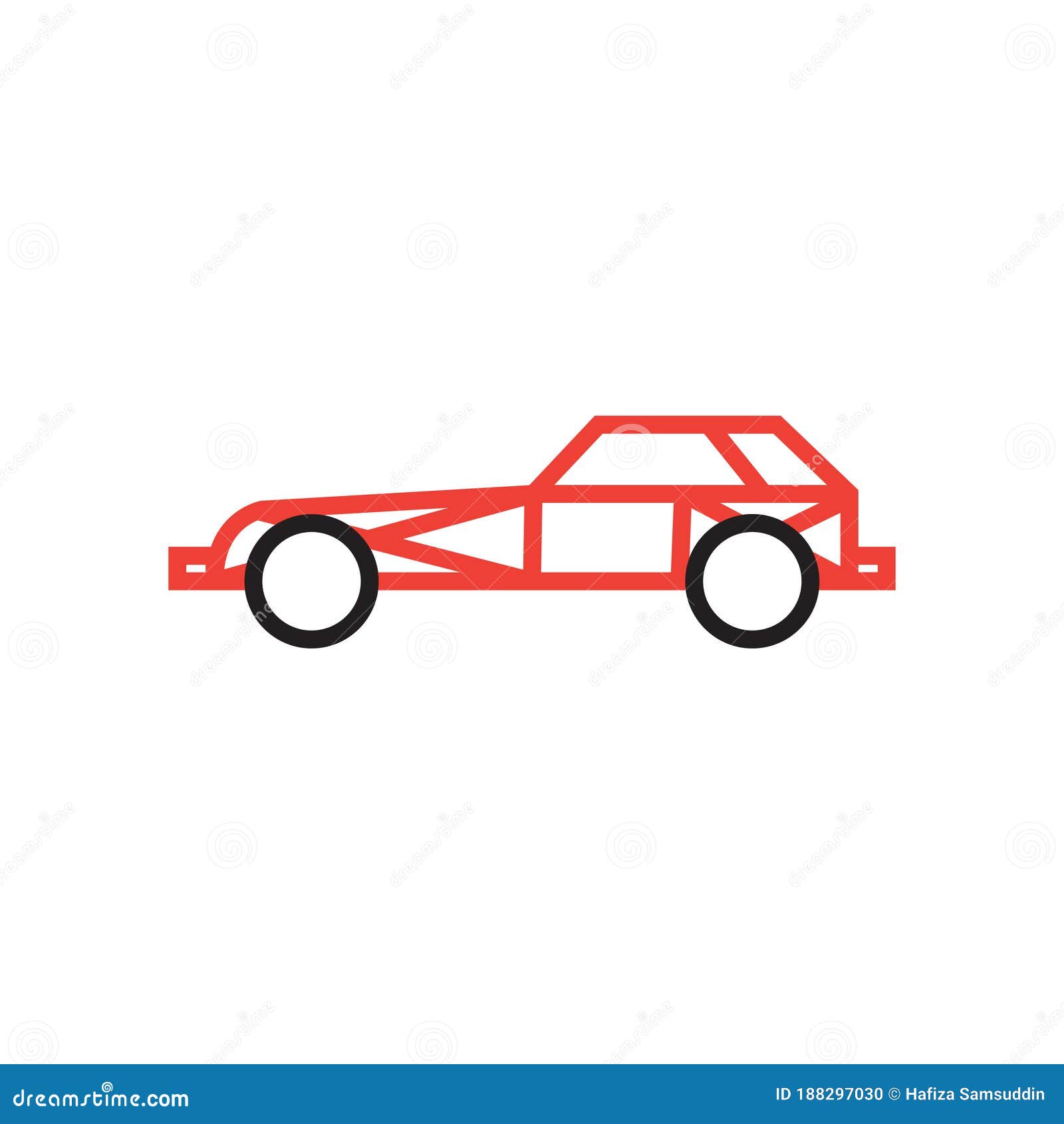 Car Frame. Vector Illustration Decorative Design Stock Vector ...