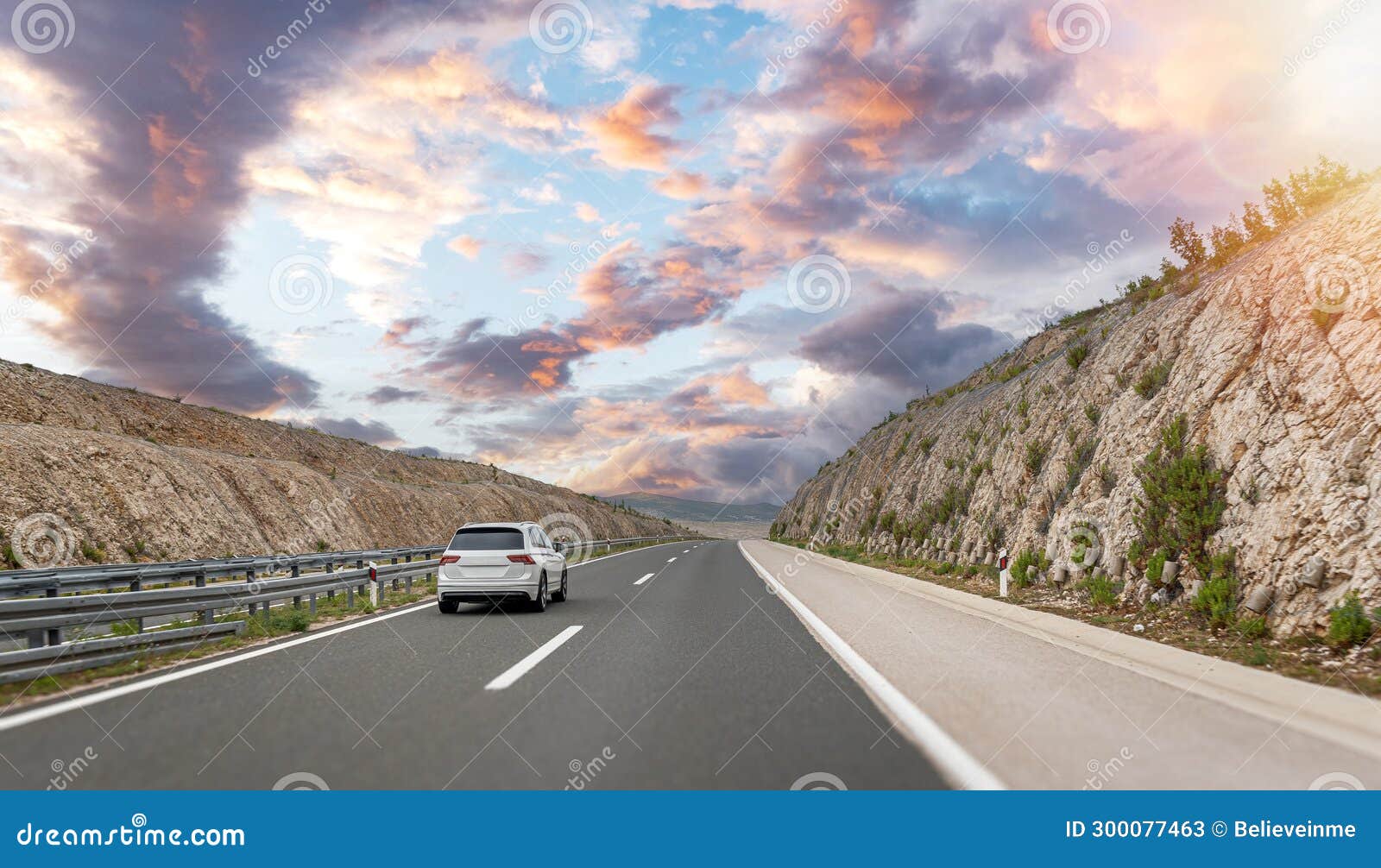 Car on a freeway. stock image. Image of motion, business - 300077463