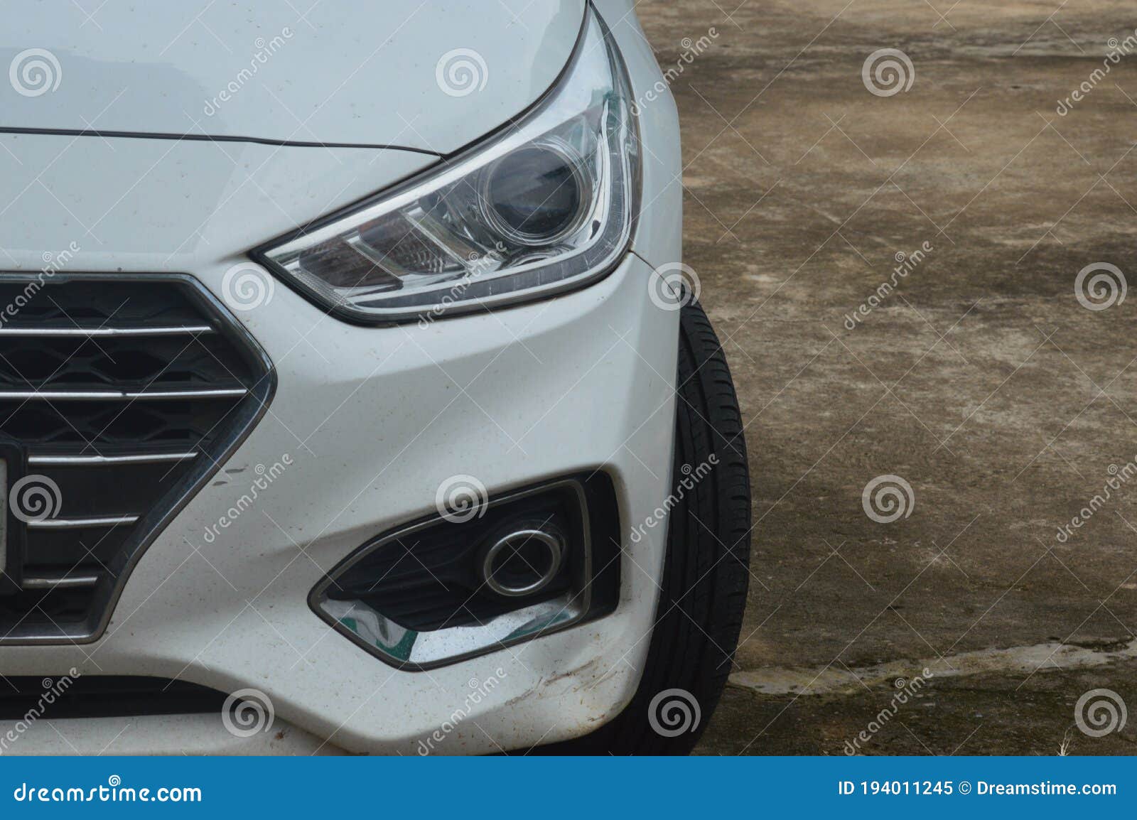 Front Bumper Dark Grey Color Of Luxury Car. Stock Image | CartoonDealer ...