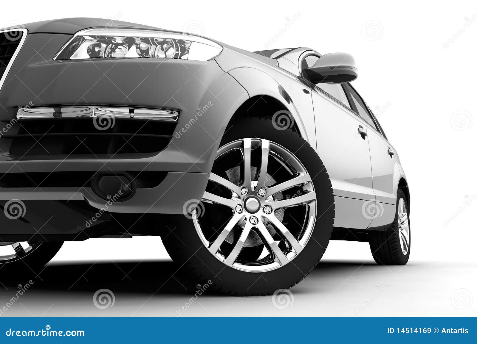 Car Front Bumper, Light And Wheel Stock Image - Image of auto, light ...