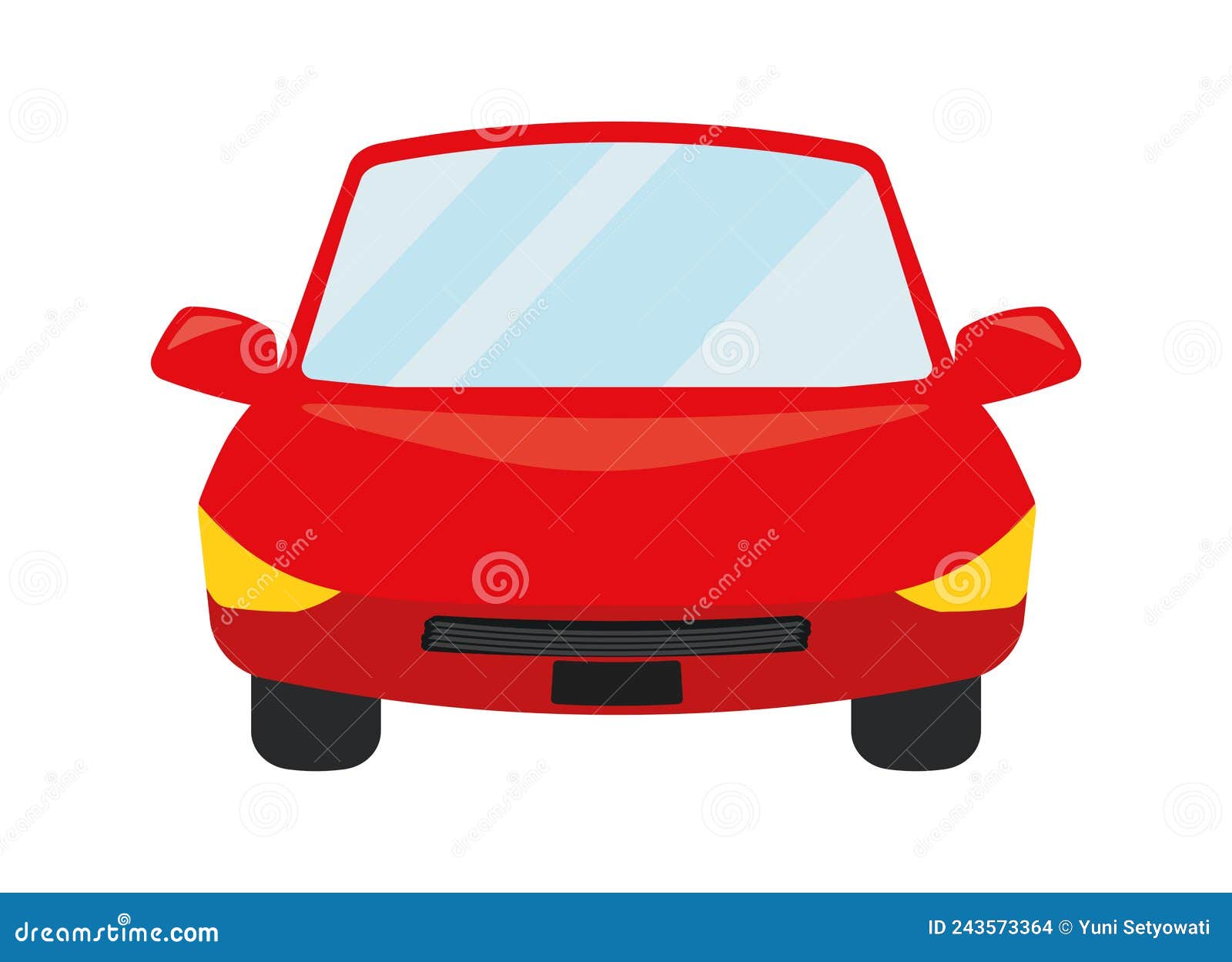 Car Front View Cartoon