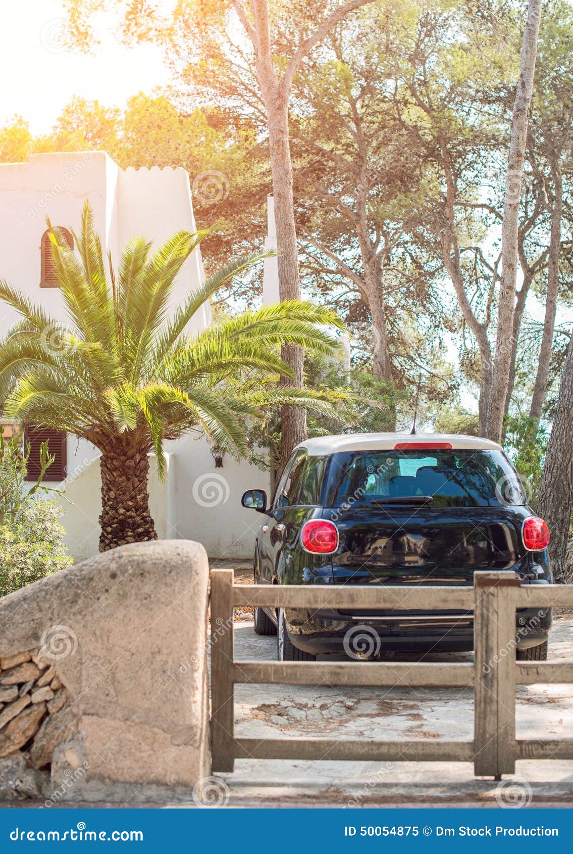 Car in front of house. stock image. Image of home, mansion - 50054875