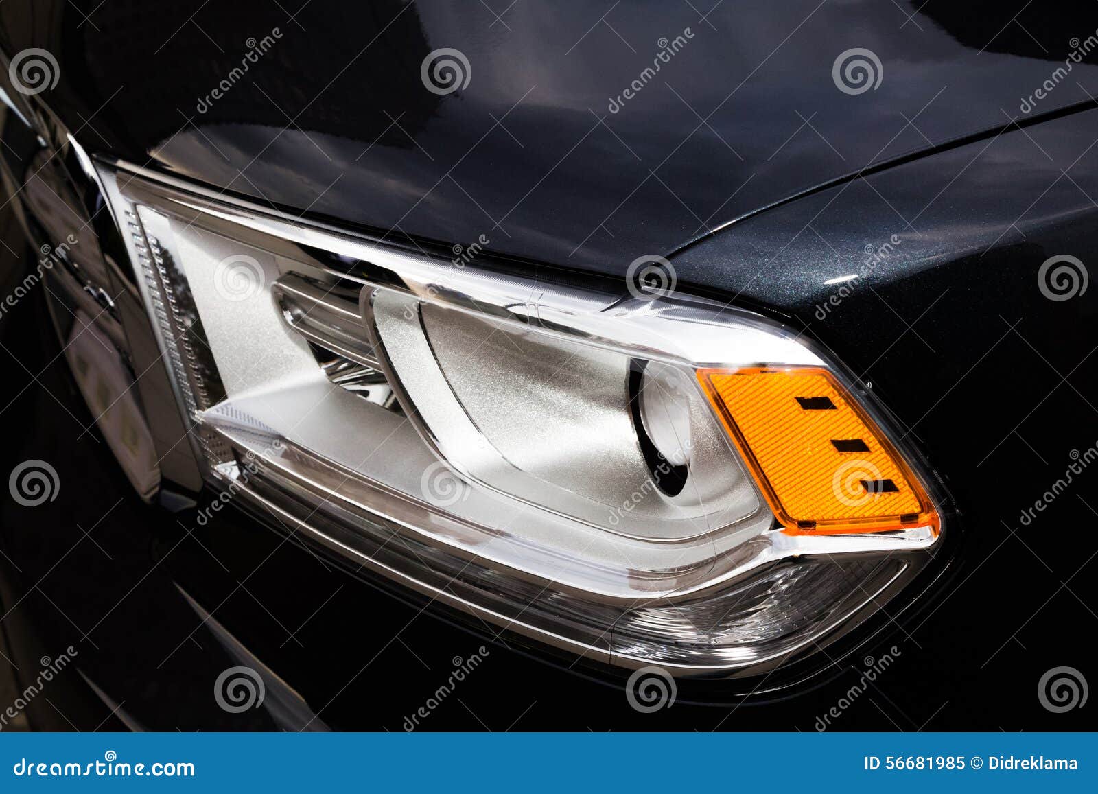 Car front light in closeup stock image. Image of front - 56681985