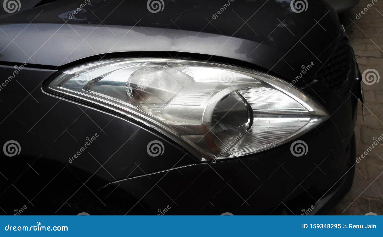 Car Front Light Side View Closeup Image Stock Image - Image of mechanic ...
