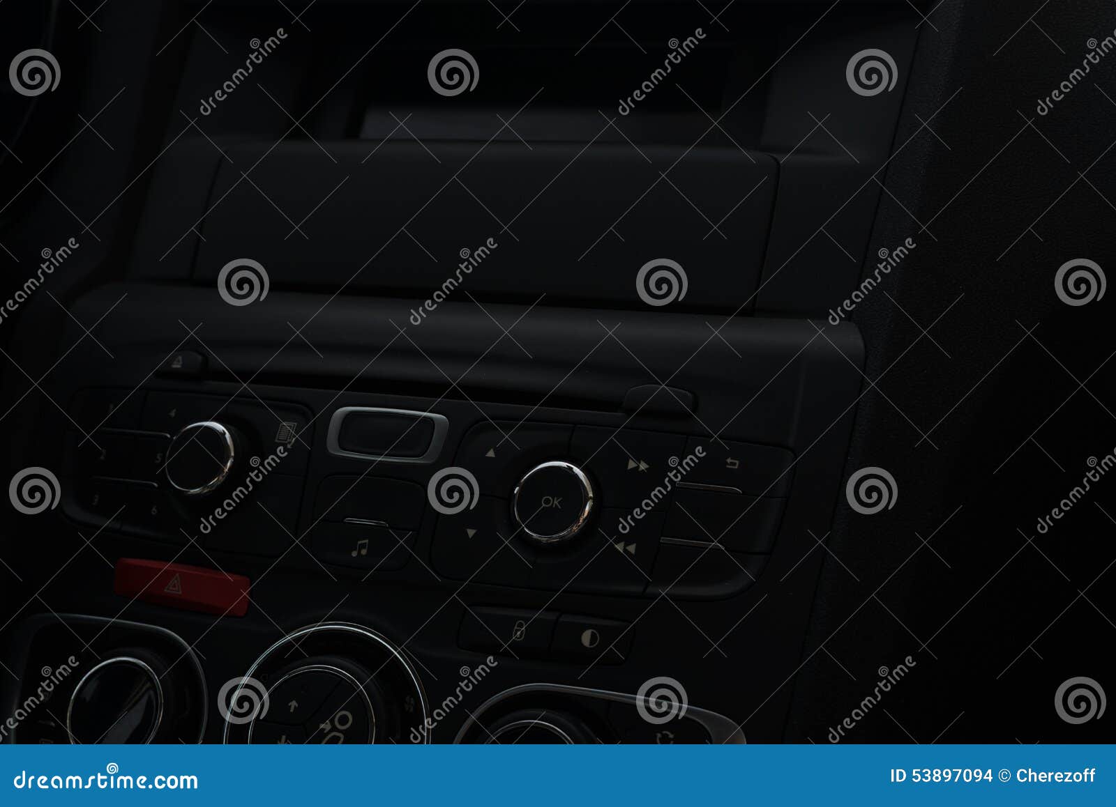 Car Front Panel with Buttons Stock Photo - Image of system, panel: 53897094