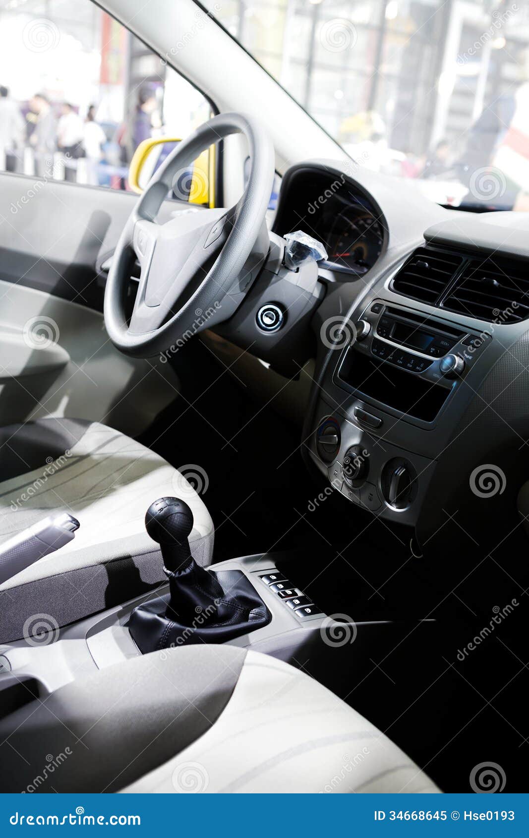 Car Front Seats and Control Panel Stock Image - Image of interior, gear ...