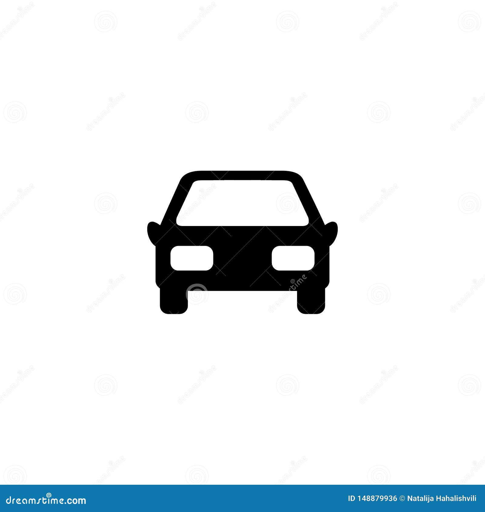 Car Front Simple Icon. Vector Stock Vector - Illustration of mechanical ...