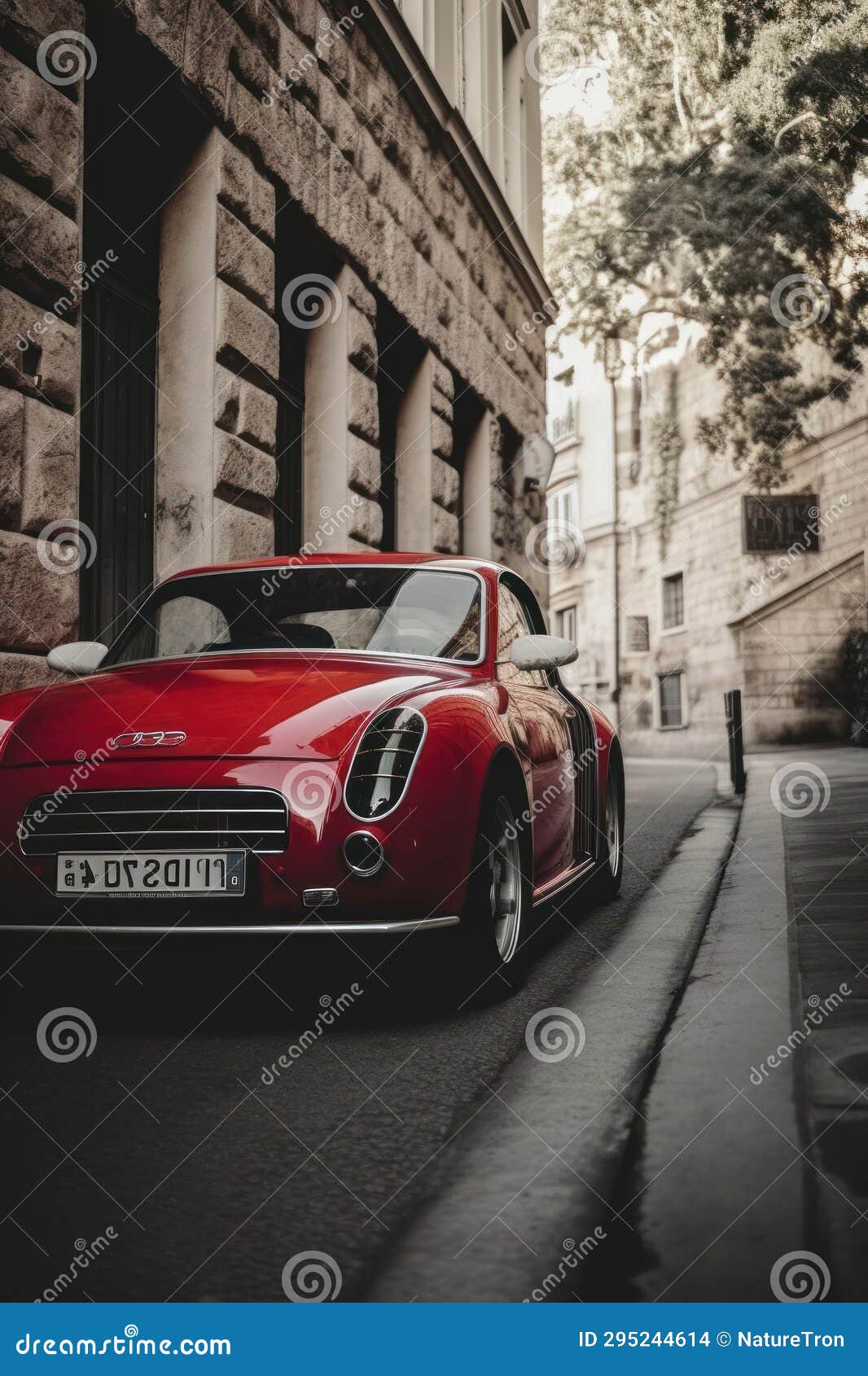Car in Front of a Street Scene with Cars Car in the Street Stock ...