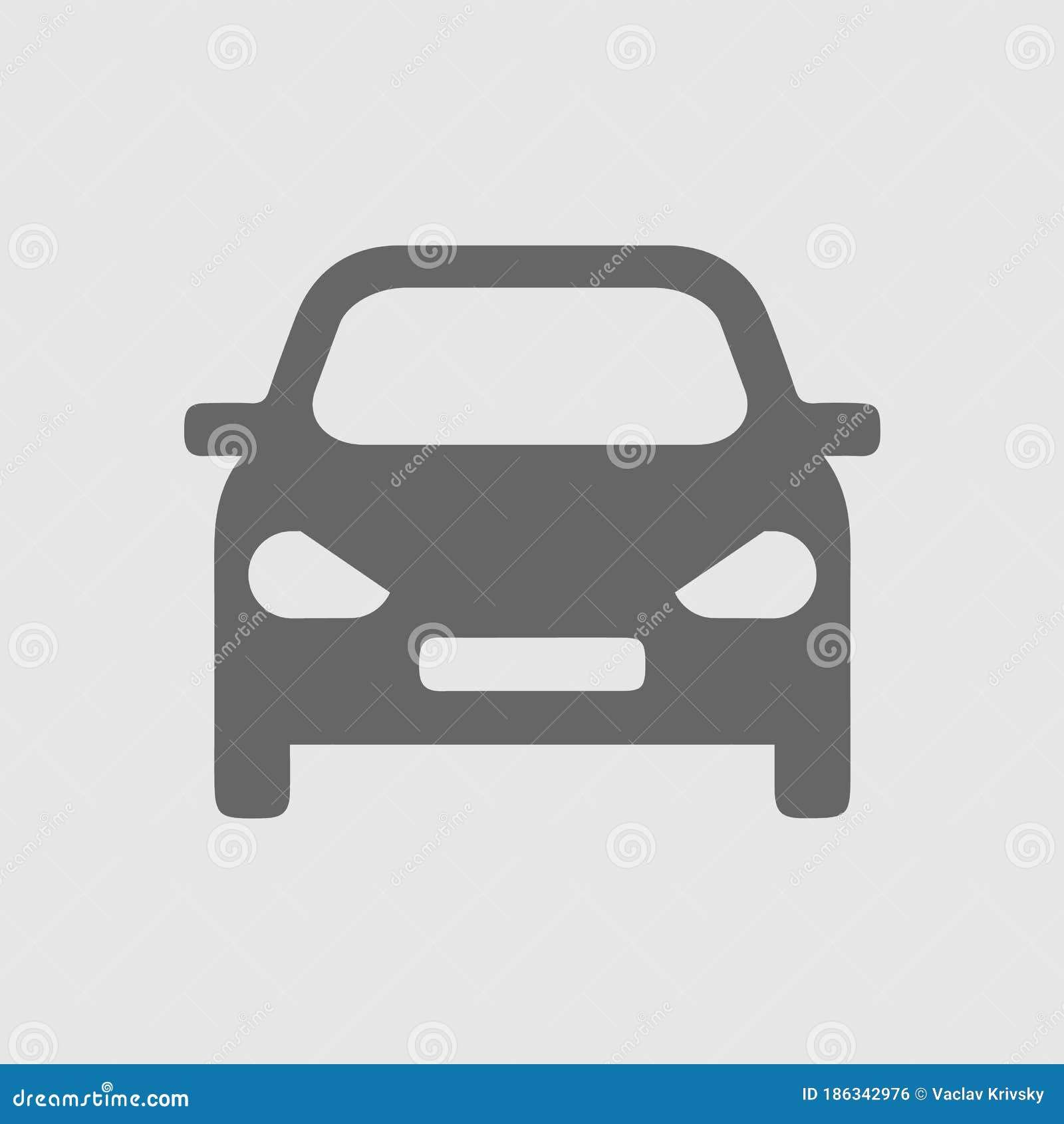 Car Front Vector Icon Eps 10. Simple Isolated Illustration Stock Vector ...