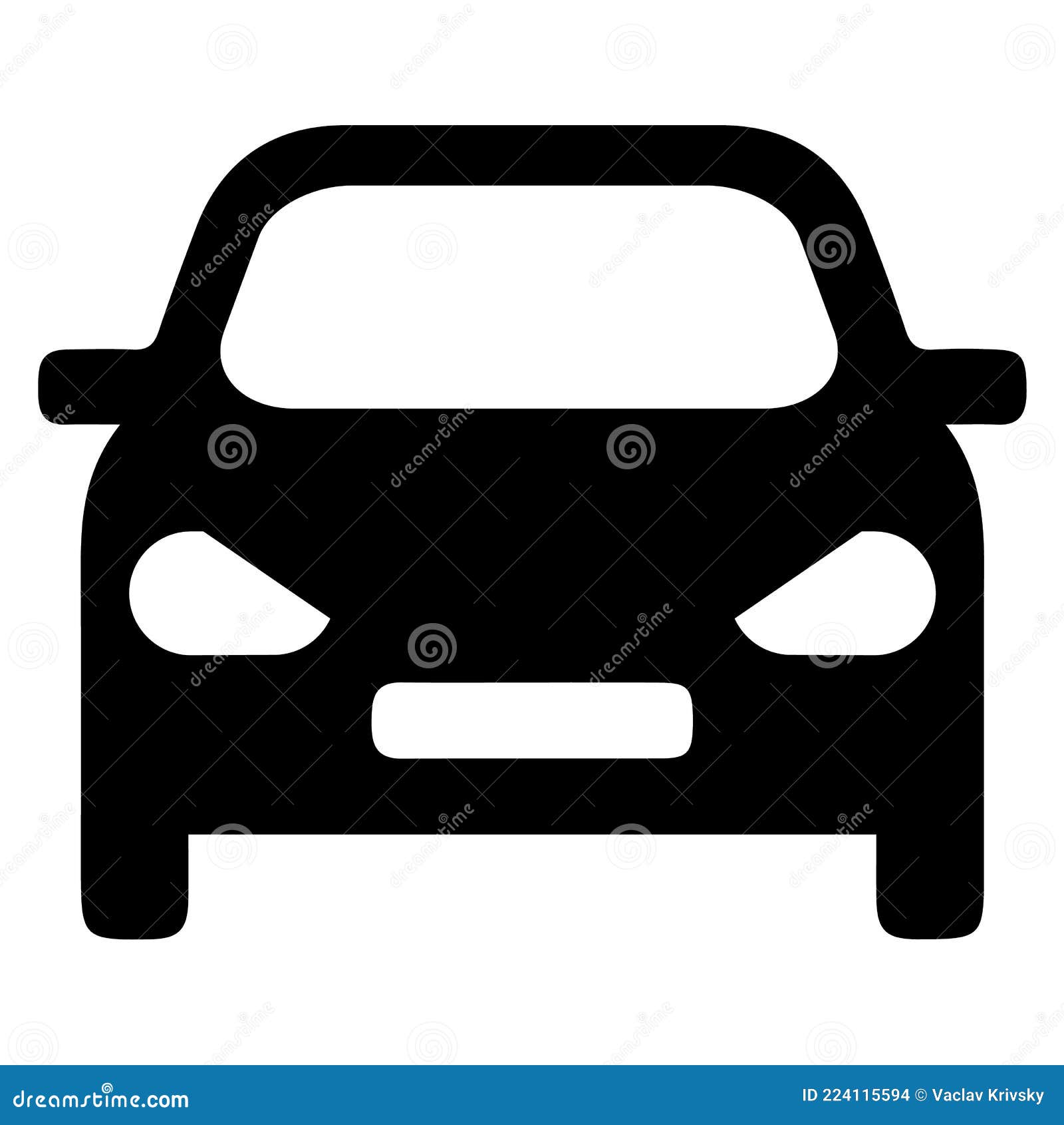 Car Front Vector Icon Eps 10. Simple Isolated Illustration Stock Vector ...
